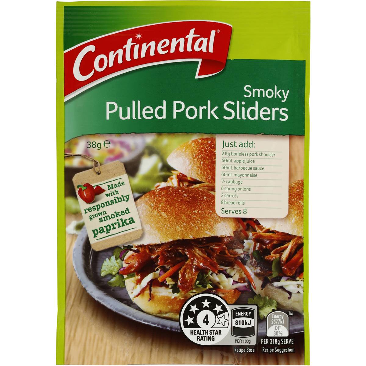 Continental Recipe Base Smoky Pulled Pork Sliders 38g | Woolworths