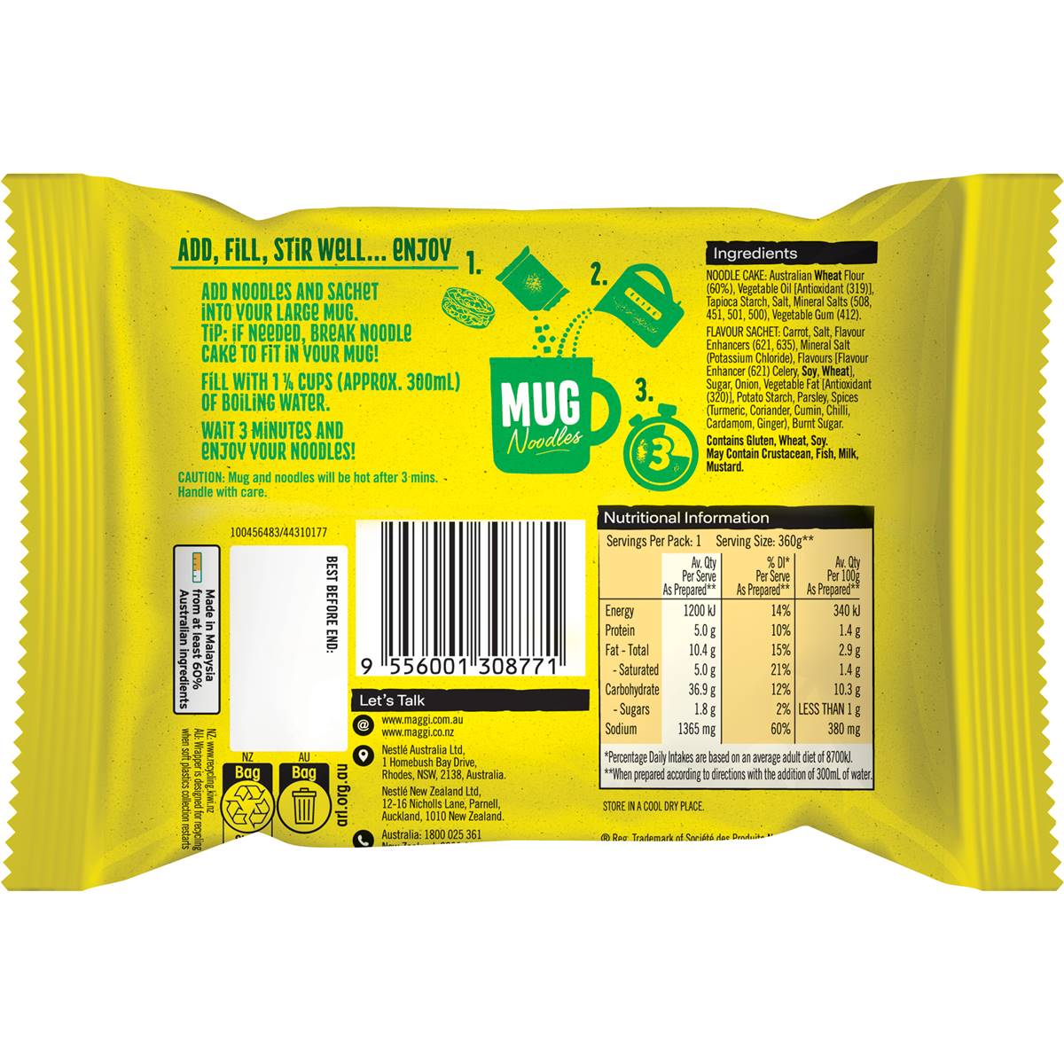 Maggi Mug Noodles Chicken Flavour 60g | Woolworths