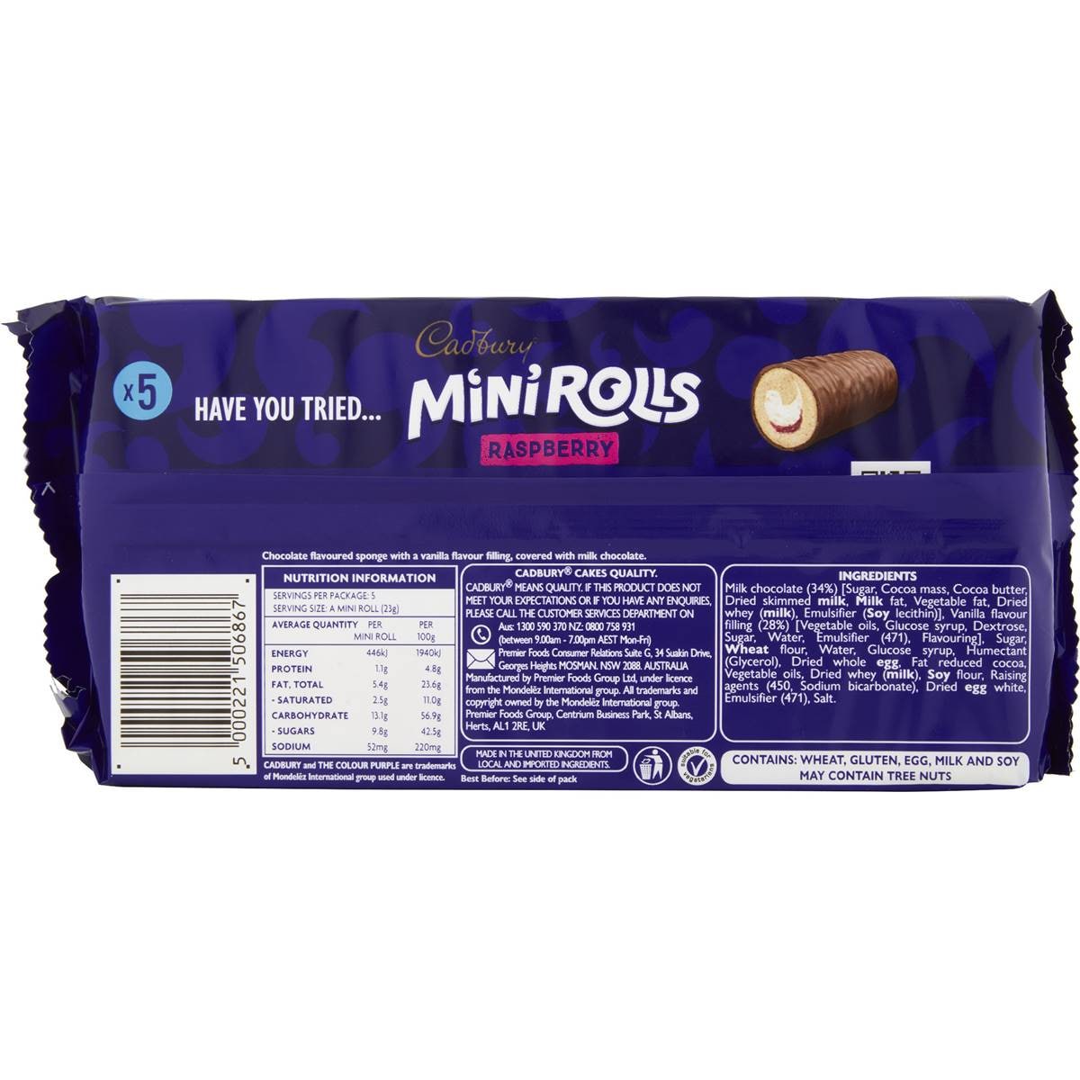 Cadbury Mini Rolls Chocolate 5 Pack | Woolworths