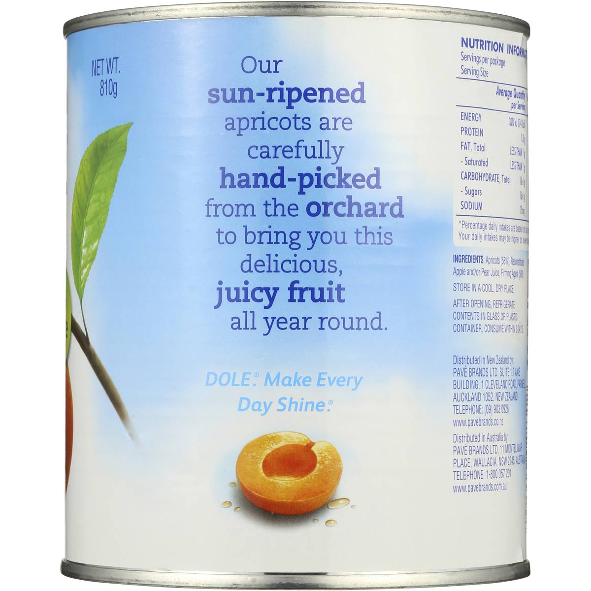 Dole Apricot Halves In Juice 810g | Woolworths
