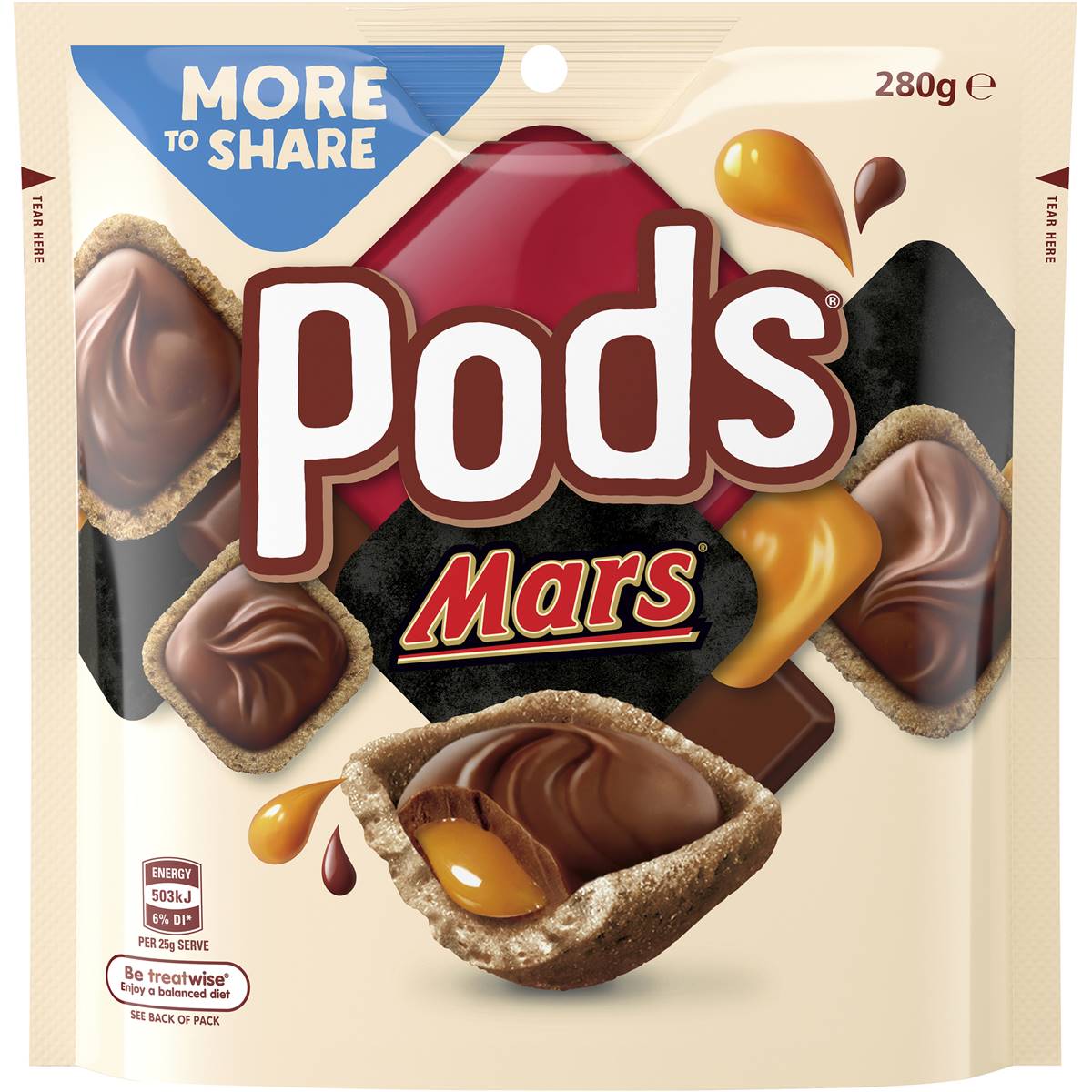 Mars Pods Chocolate Large Bag 280g | Woolworths