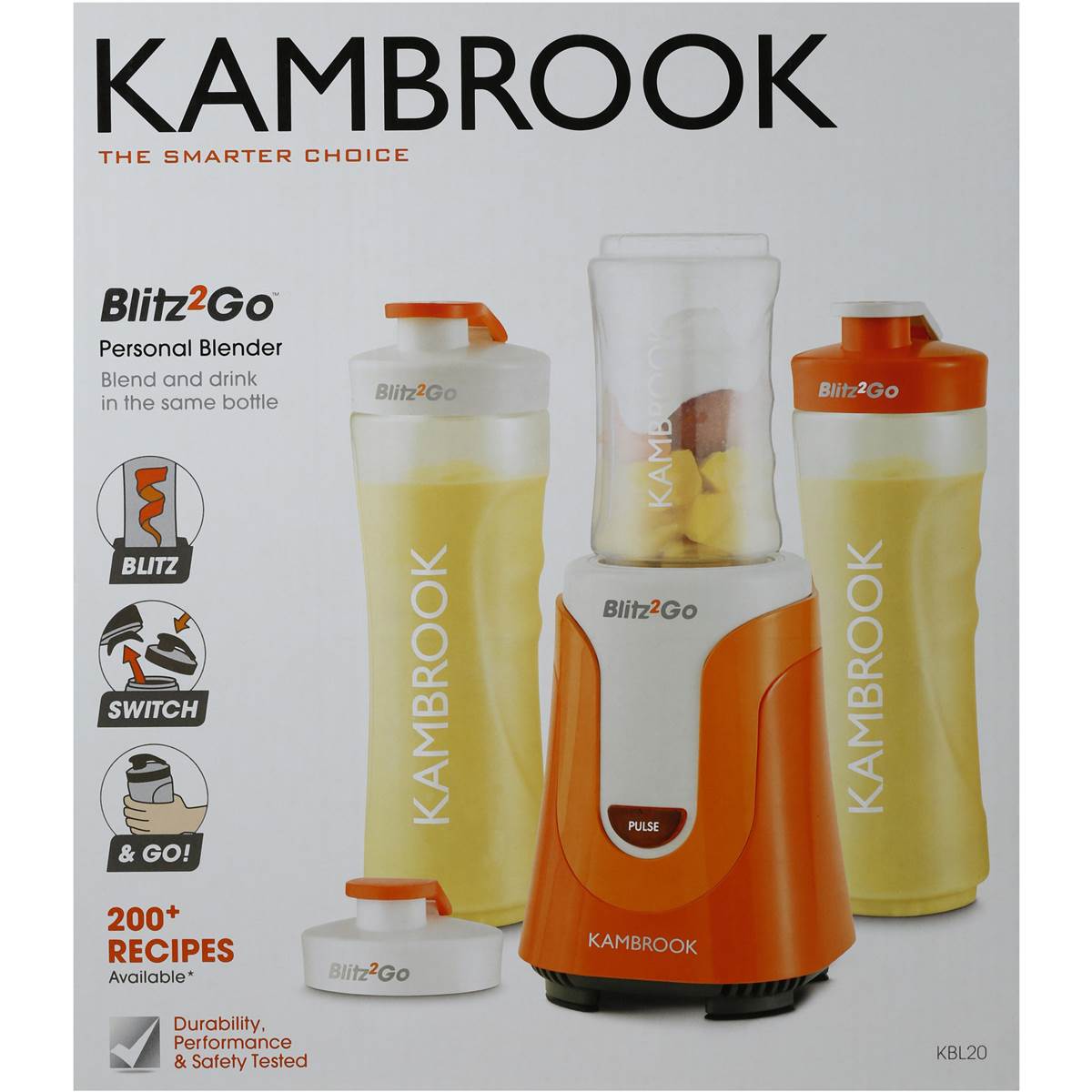 Kambrook Blitz 2 Go Personal Blender Orange Each | Woolworths