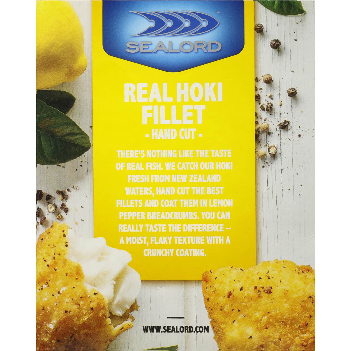 Sealord Hoki Fillets Lemon & Pepper 425g | Woolworths