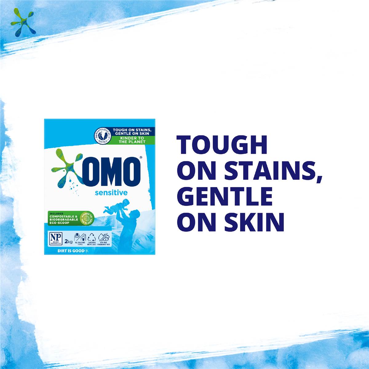 Omo Sensitive Washing Powder Front & Top Loader 2kg | Woolworths