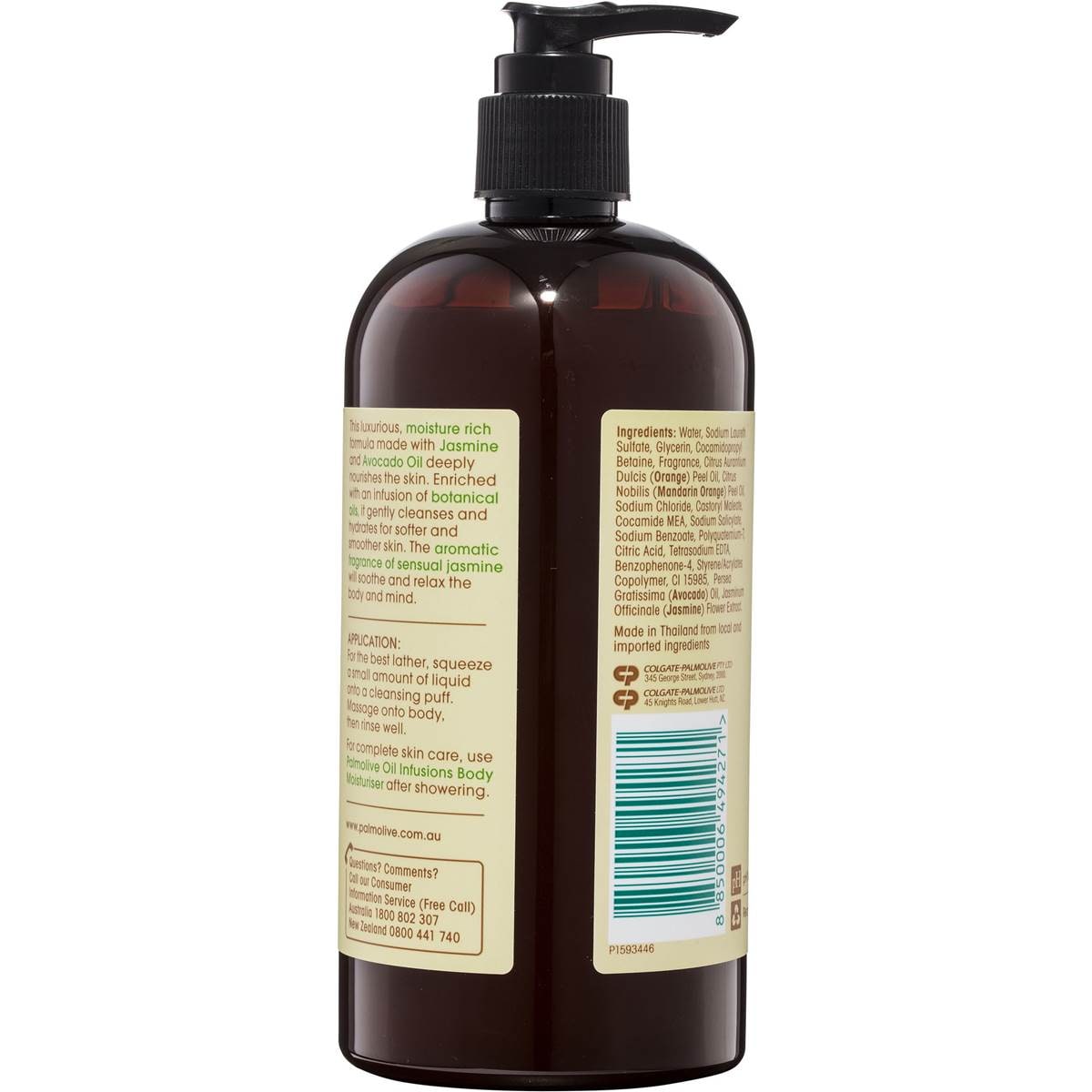 Palmolive Oil Infusions Body Wash Jasmine & Avocado Oil 500ml | Woolworths