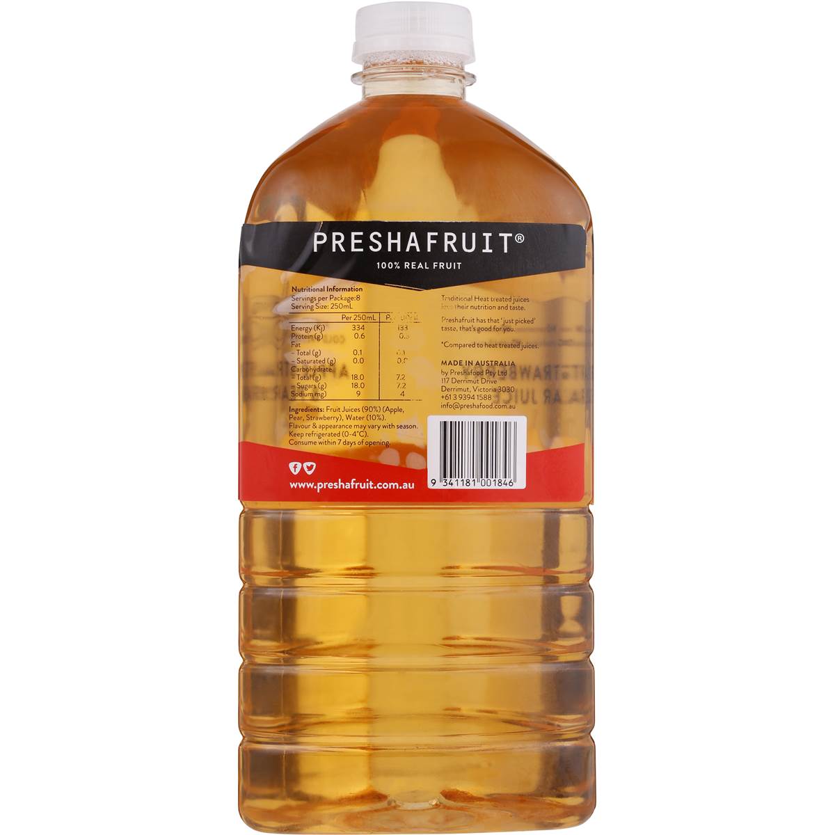 Preshafruit Apple Pear & Strawberry Juice 2l | Woolworths