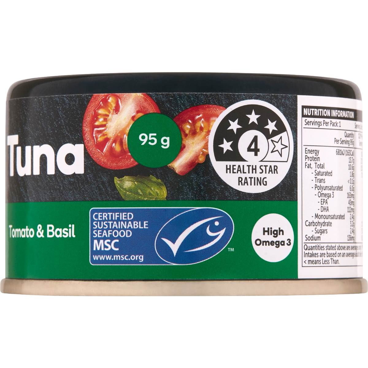 Woolworths Tuna Tomato & Basil 95g | Woolworths