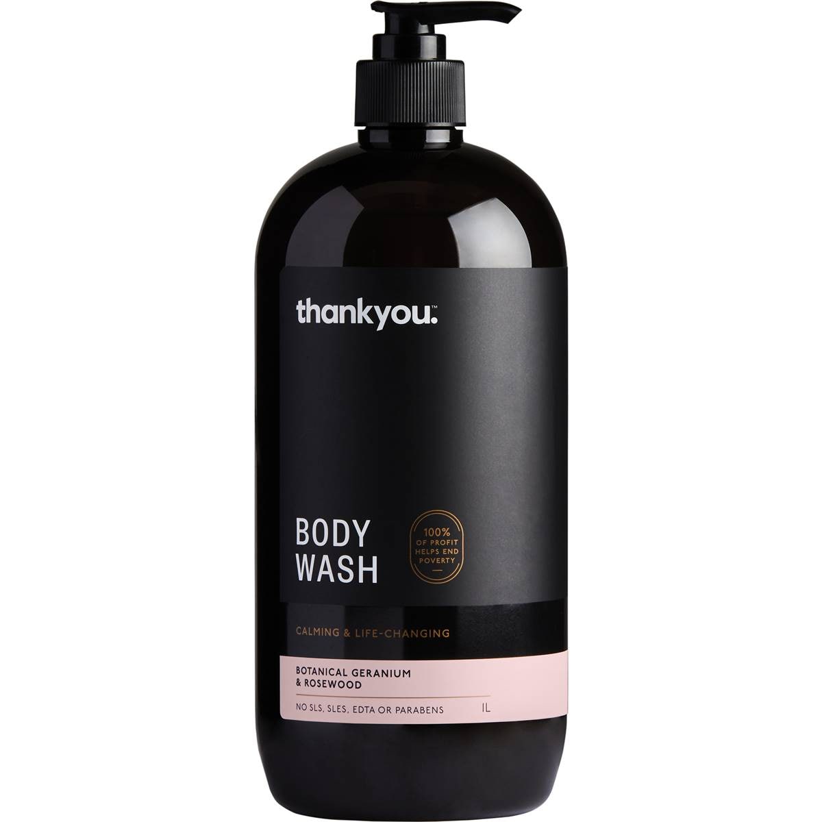 Thankyou. Body Wash - Botanical Geranium & Rosewood 1l | Woolworths