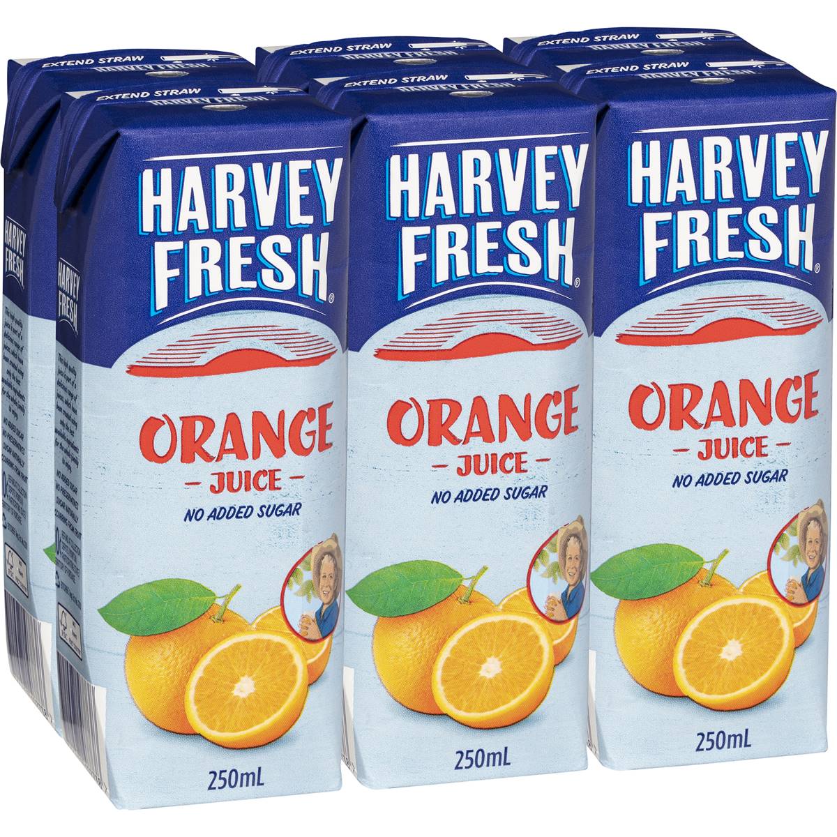 Harvey Fresh Orange Juice 250ml X 6 Pack | Woolworths