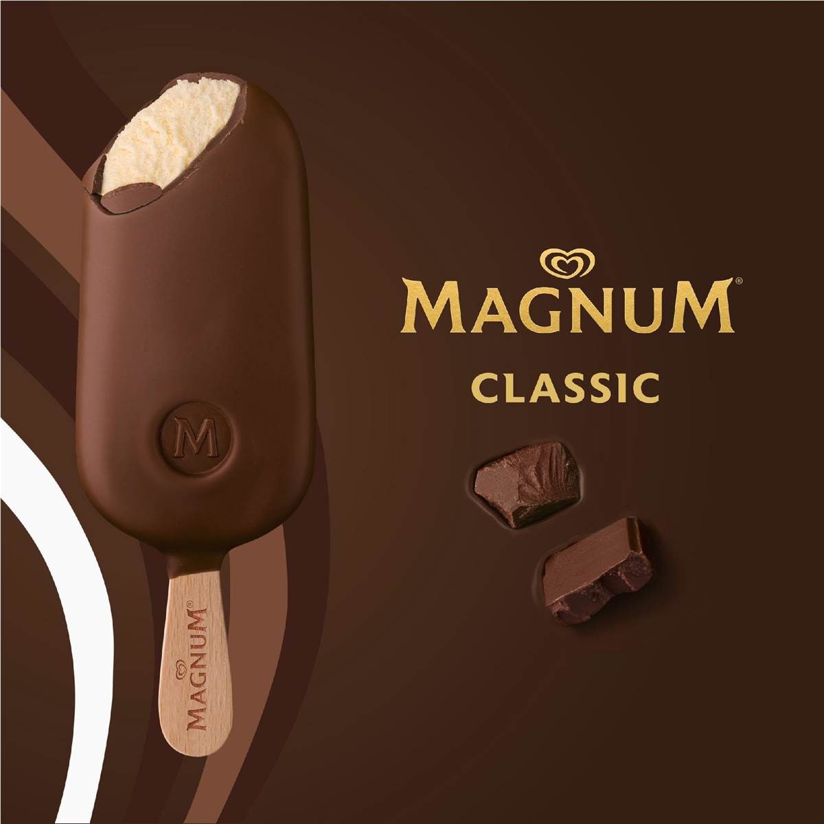 Magnum Ice Cream Classic Dessert Sticks 4 Pack 428ml | Woolworths