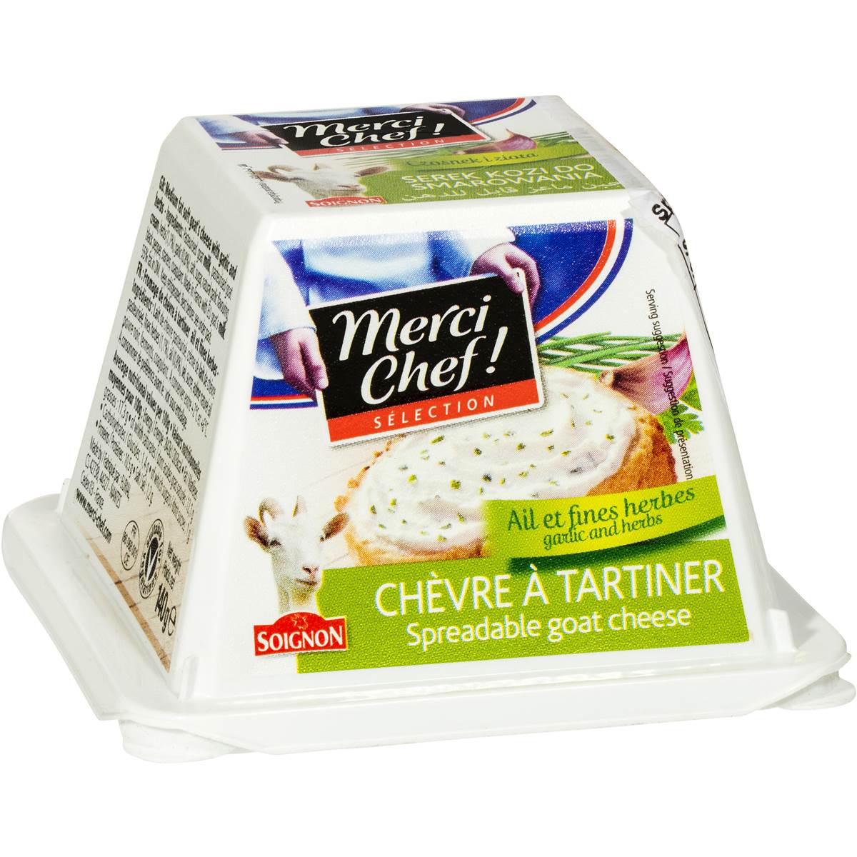Merci Chef Spreadable Goat Cheese Herb & Garlic 140g | Woolworths