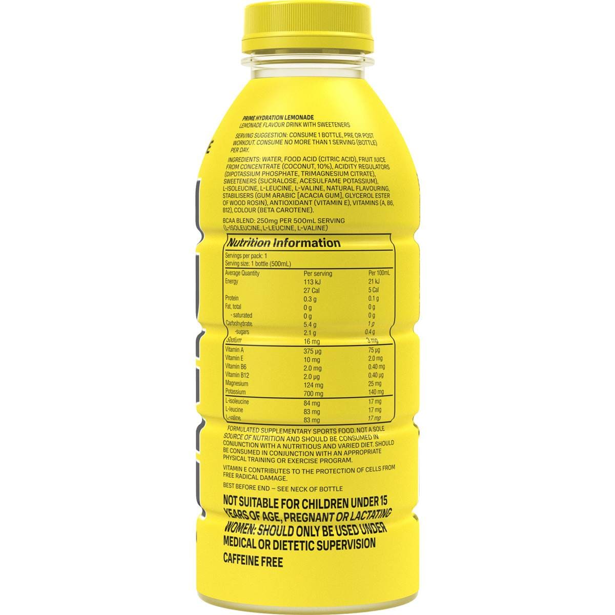 Prime Hydration Lemonade 500ml | Woolworths