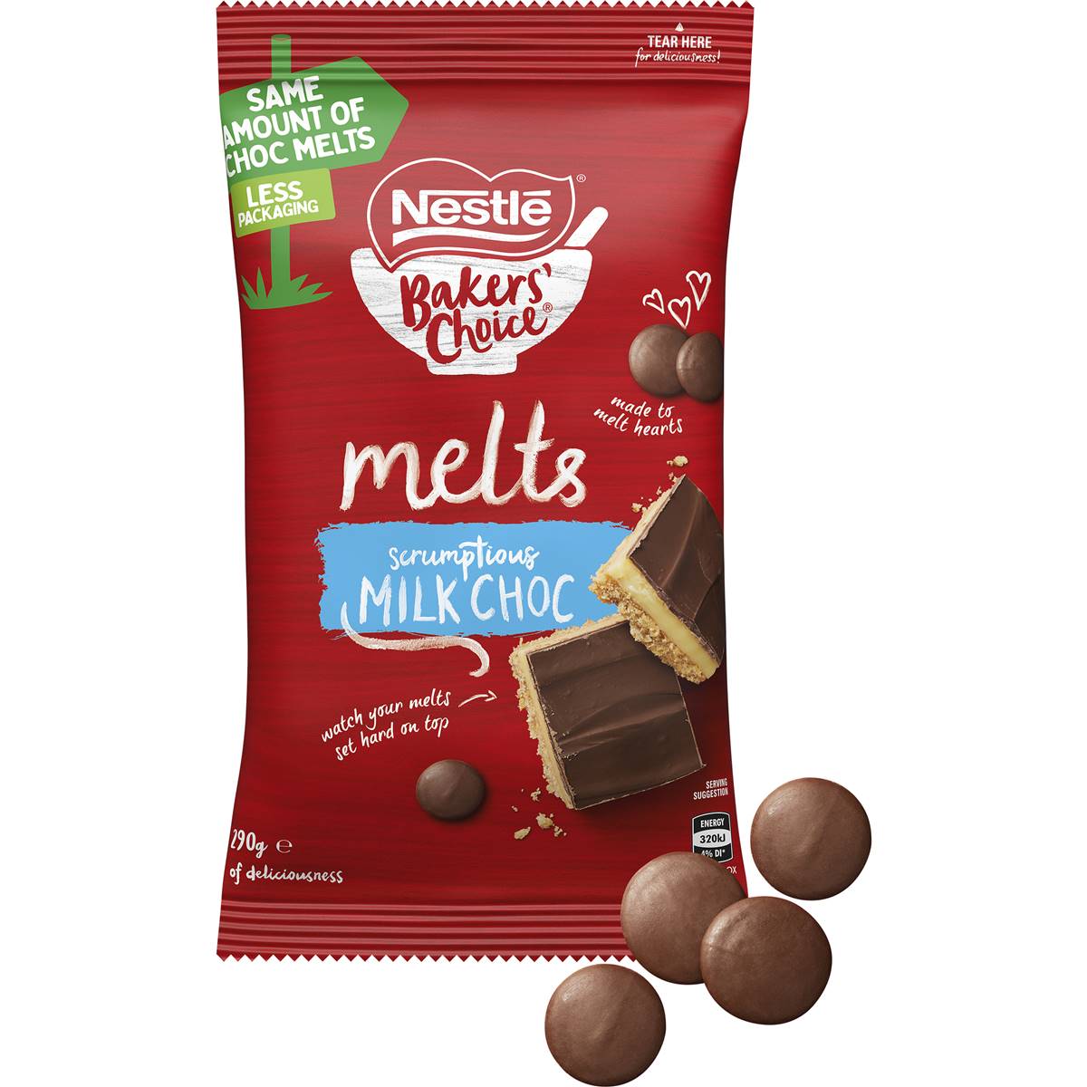 Nestle Bakers' Choice Milk Choc Melts 290g | Woolworths
