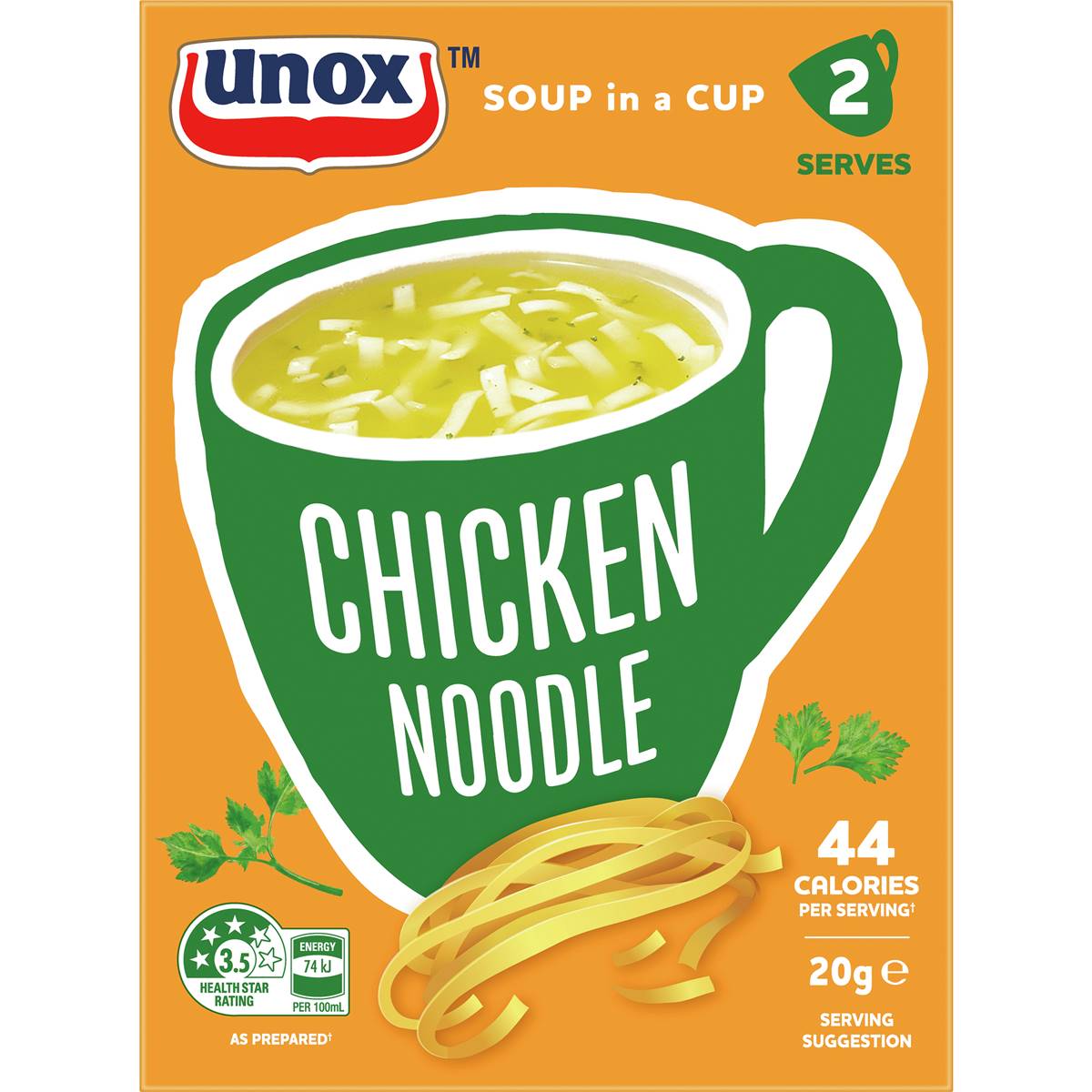 Unox Chicken Noodle Soup In A Cup 2 Pack | Woolworths