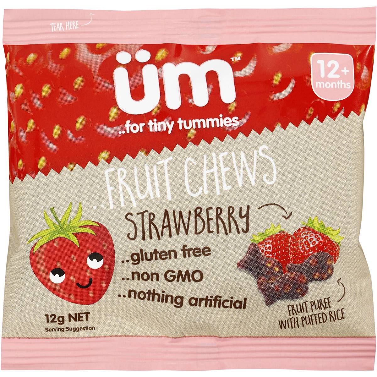 Um Fruit Chew Strawberry 12g | Woolworths