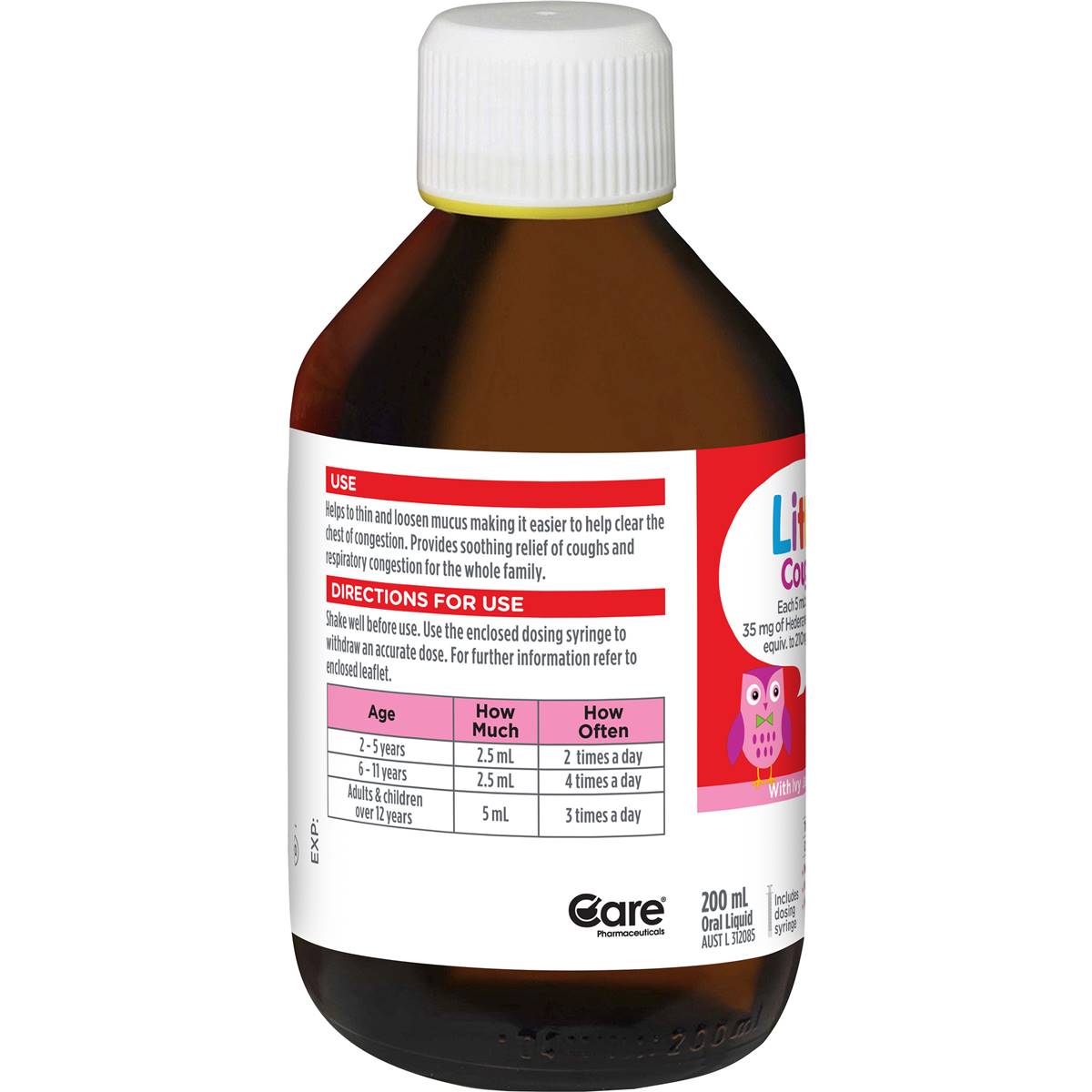Little Coughs Cough Syrup Raspberry Flavoured 200ml | Woolworths