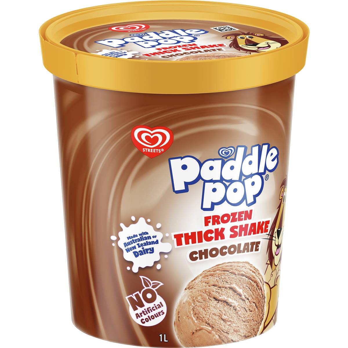 Streets Paddle Pop Frozen Thickshake Chocolate Frozen Dessert 1l ...