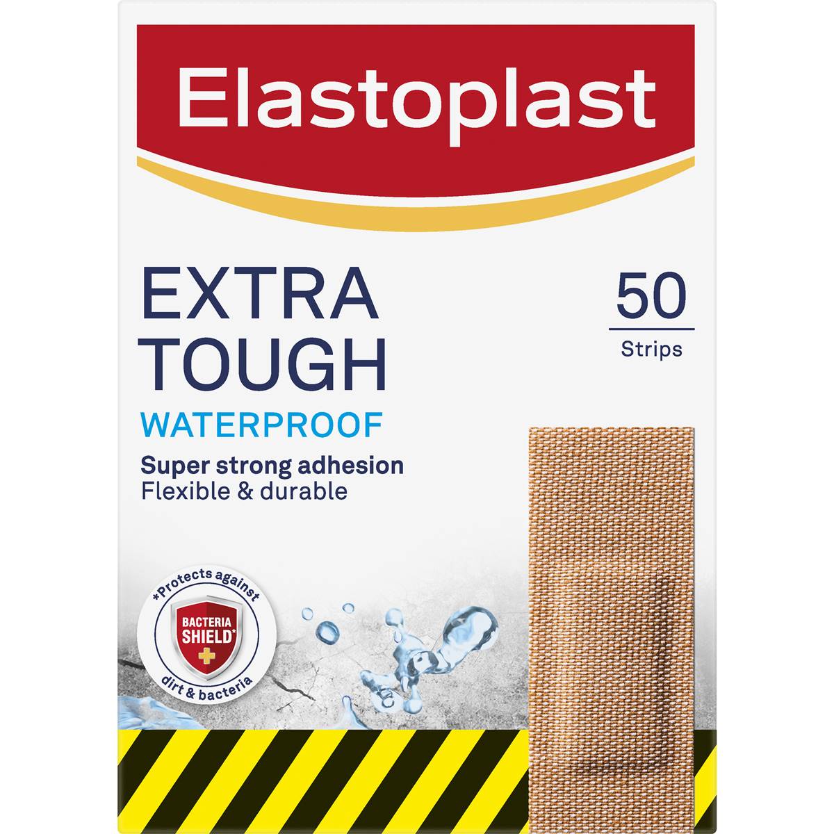 Elastoplast Extra Tough Waterproof Heavy Fabric Plasters 50 Pack ...