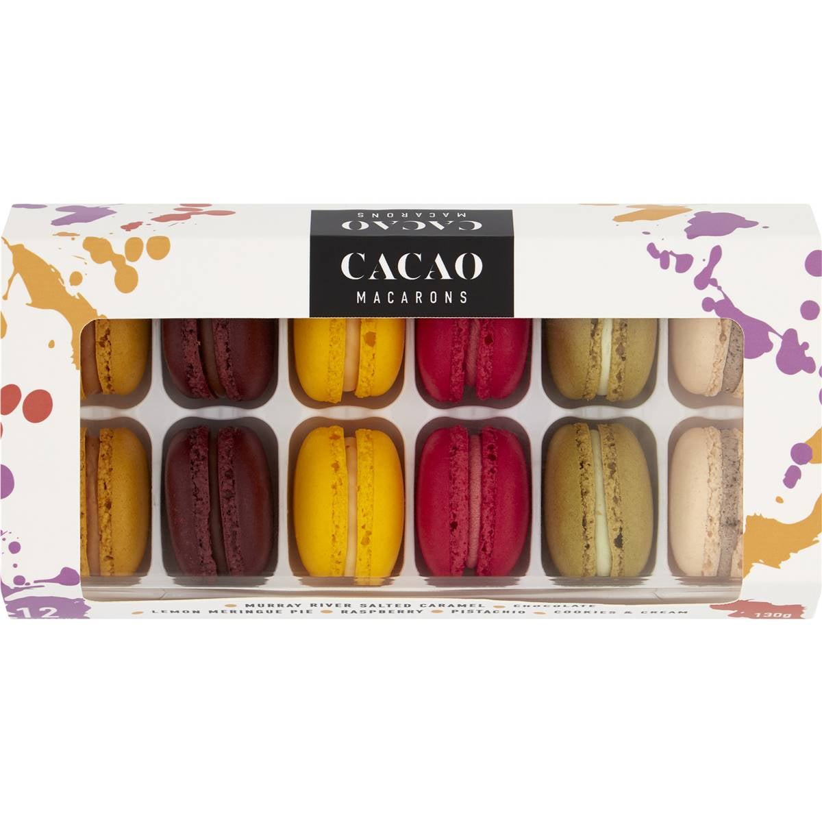 Cacao Macarons 12 Pack | Woolworths