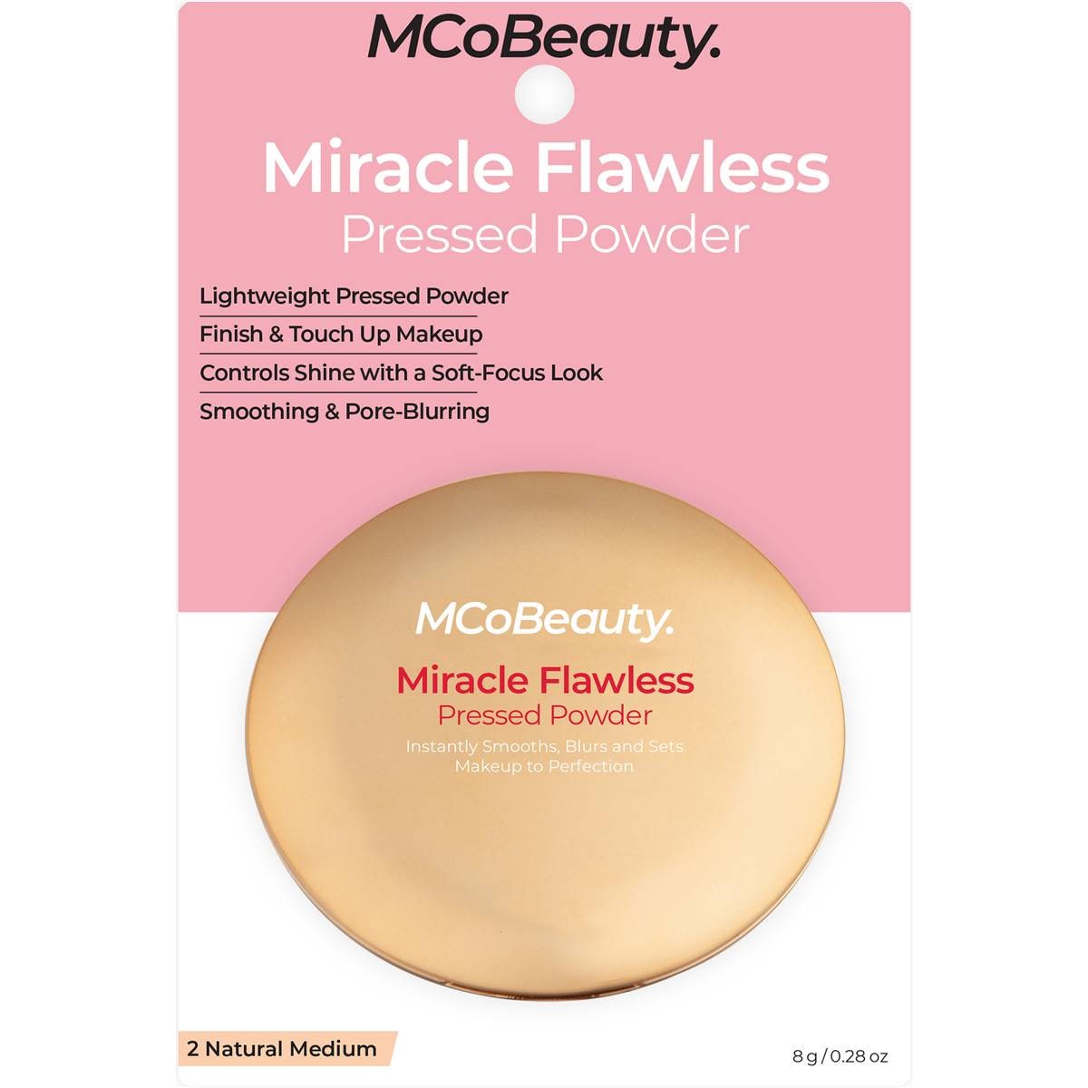 Mcobeauty Miracle Flawless Pressed Powder 2 Natural Medium 8g | Woolworths