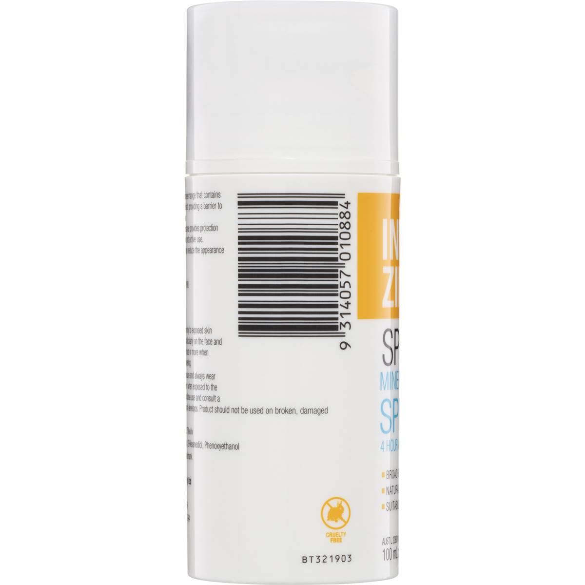 Invisible Zinc Sport Spf 50+ Mineral Sunscreen Cream 100g | Woolworths