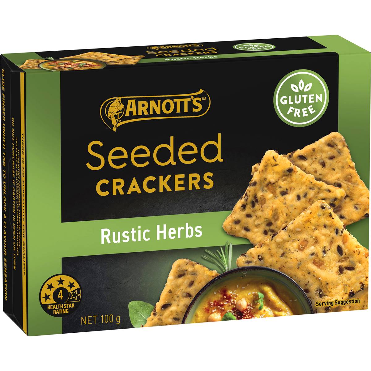 Arnott's Seeded Crackers Rustic Herbs 100g | Woolworths