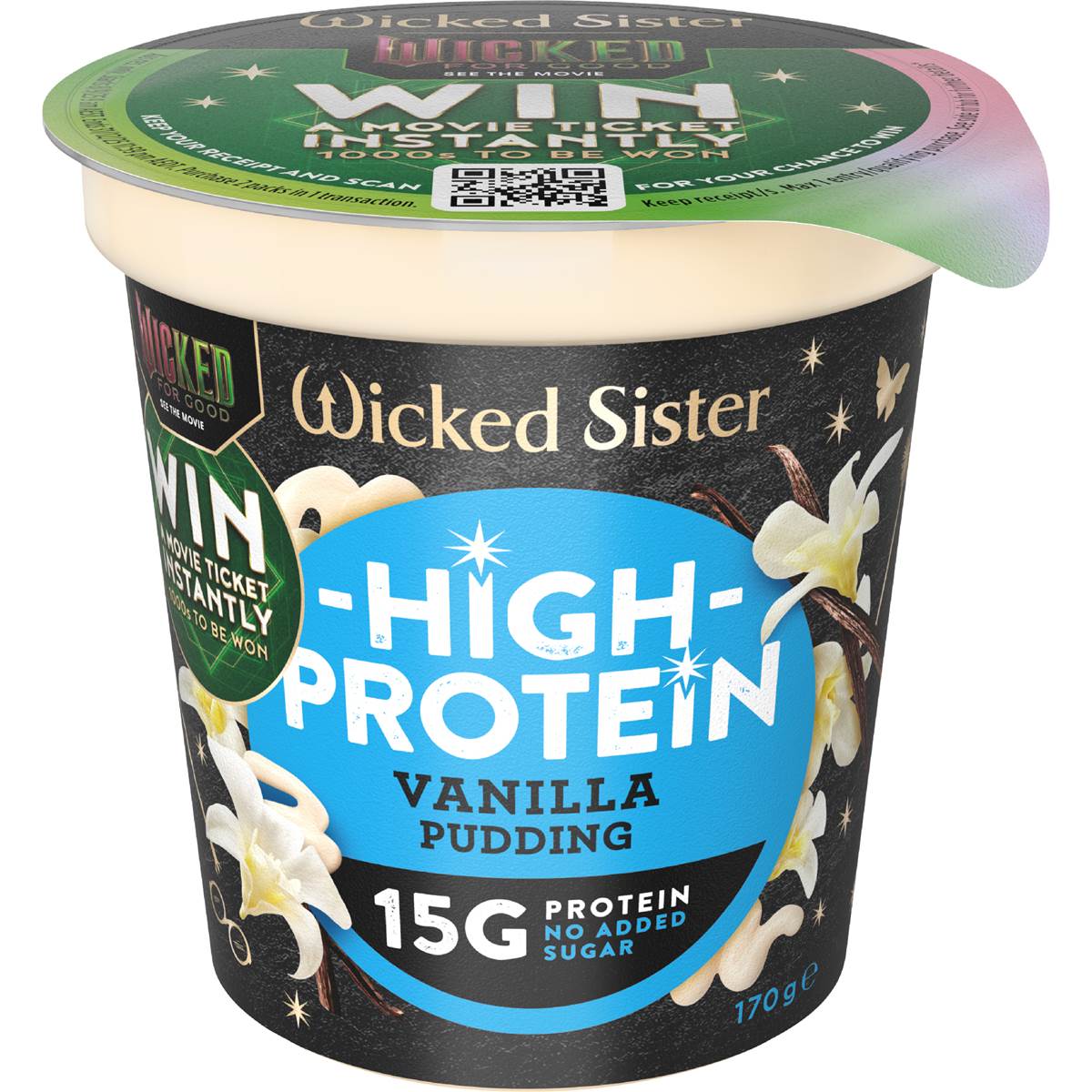 Wicked Sister High Protein Vanilla Pudding 170g | Woolworths