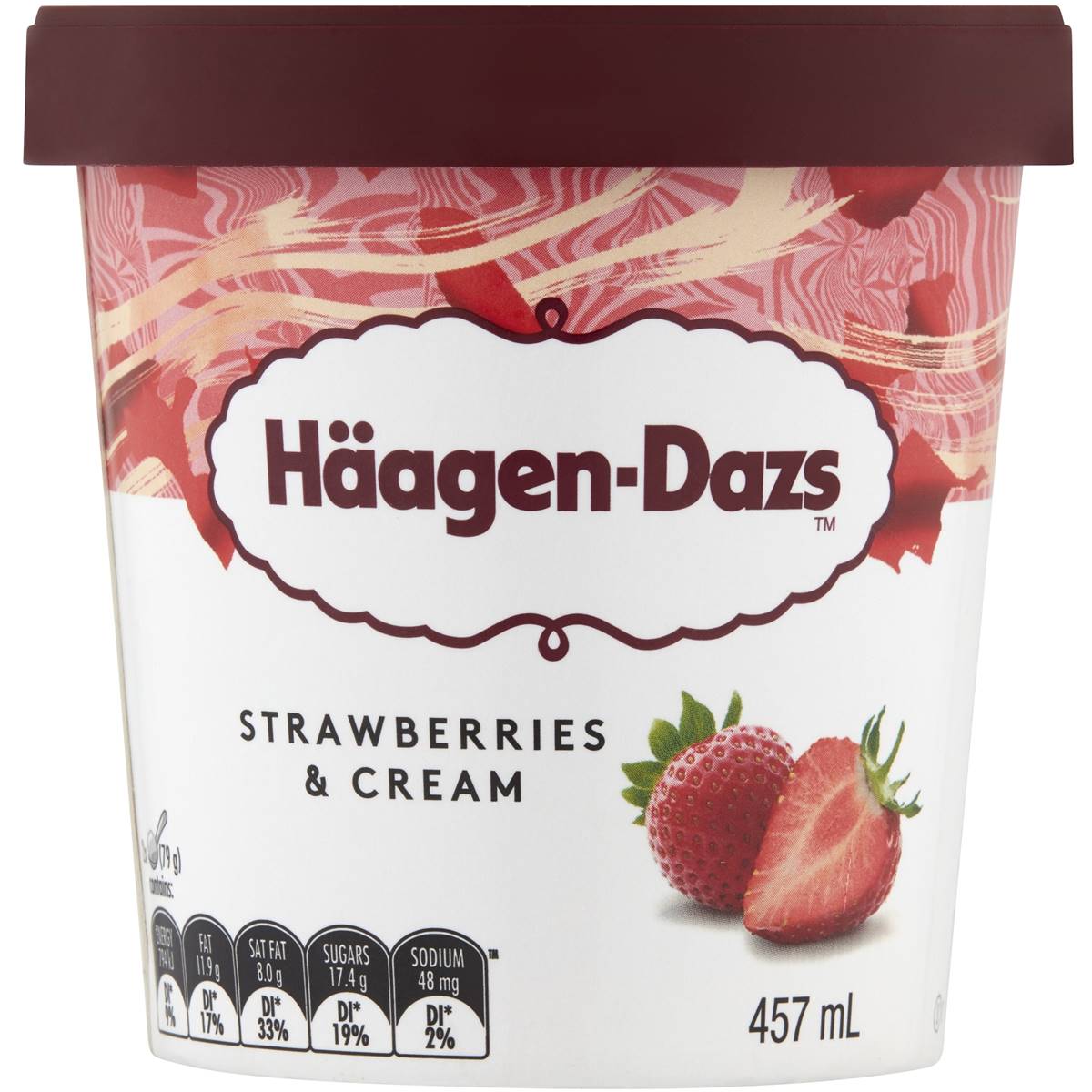 Haagen Dazs Strawberries & Cream Ice Cream 457ml | Woolworths