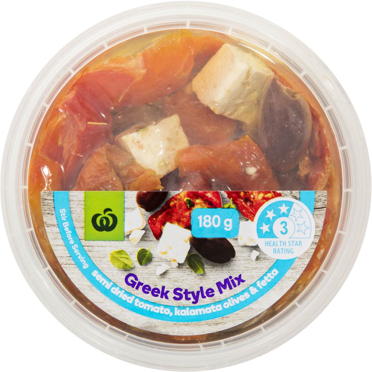 Woolworths Greek Mix Prepacked 180g | Woolworths