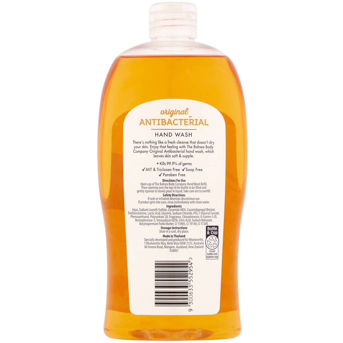 Balnea Original Antibacterial Hand Wash Refill 750ml | Woolworths