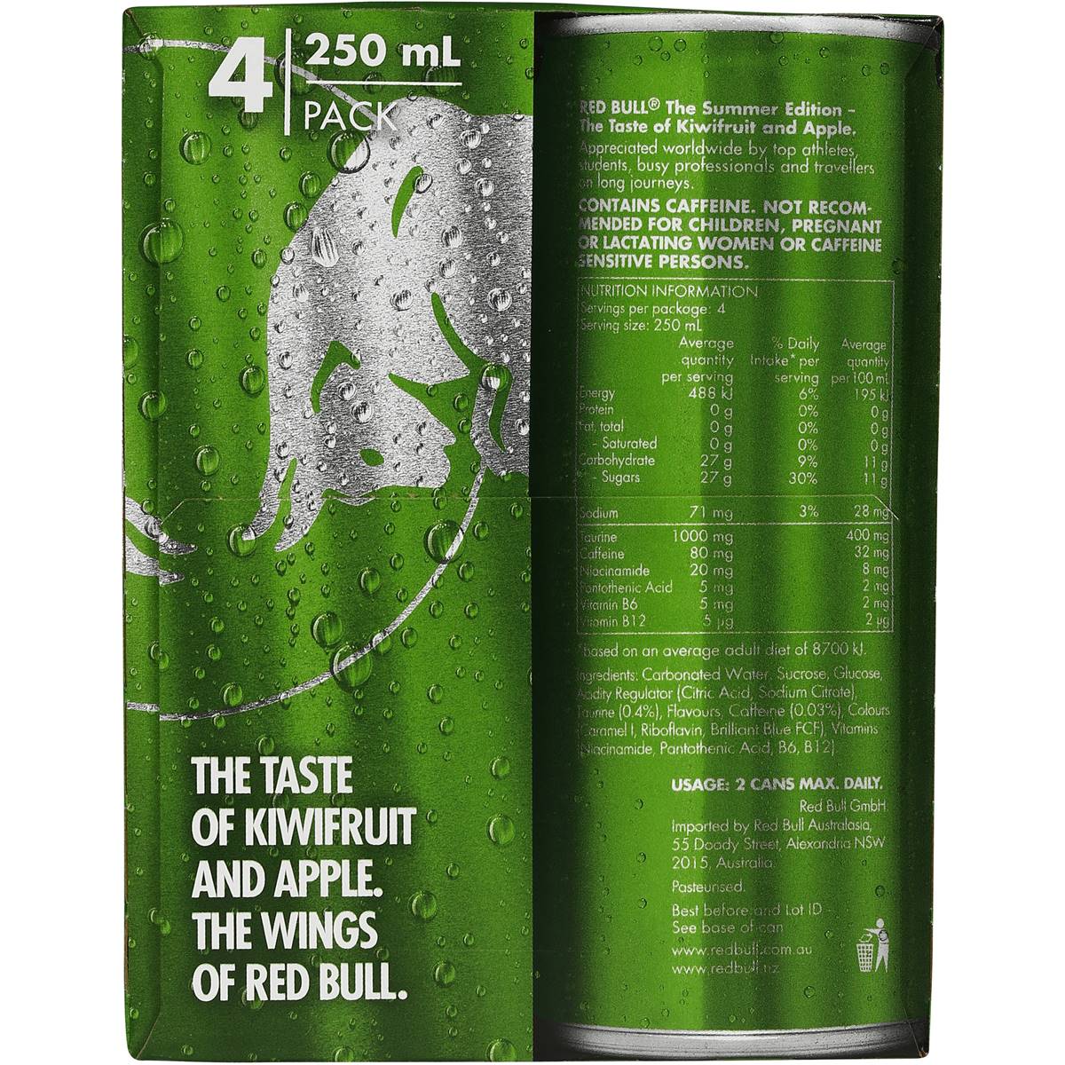 Red Bull Energy Drink The Summer Edition 250ml 4 Pack | Woolworths