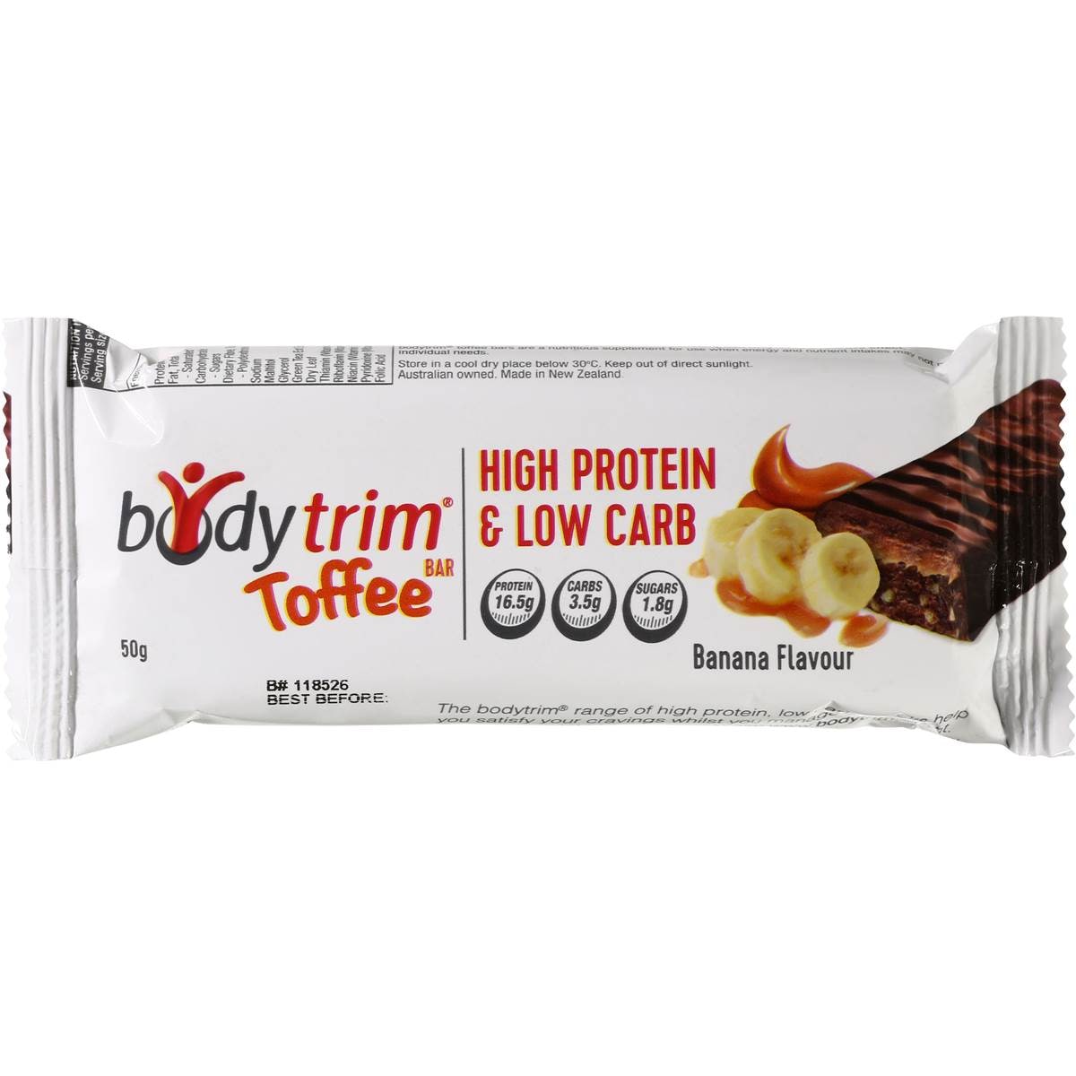 Body Trim Diet Toffee Bar Banana 50g | Woolworths