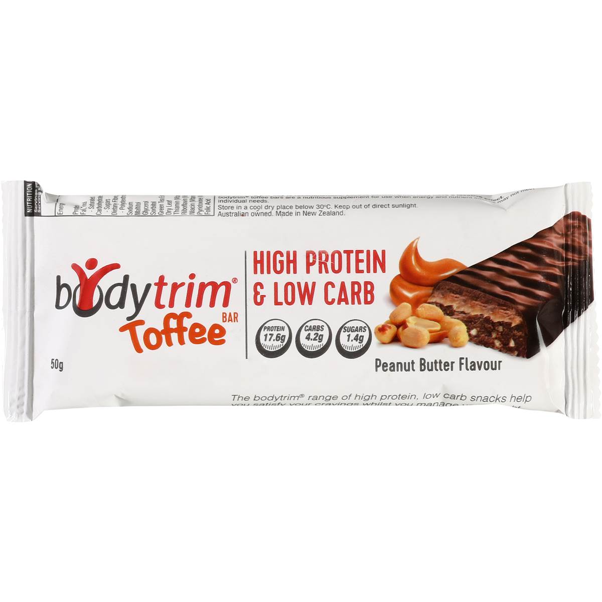 Bodytrim Diet Toffee Bar Peanut Butter 50g | Woolworths