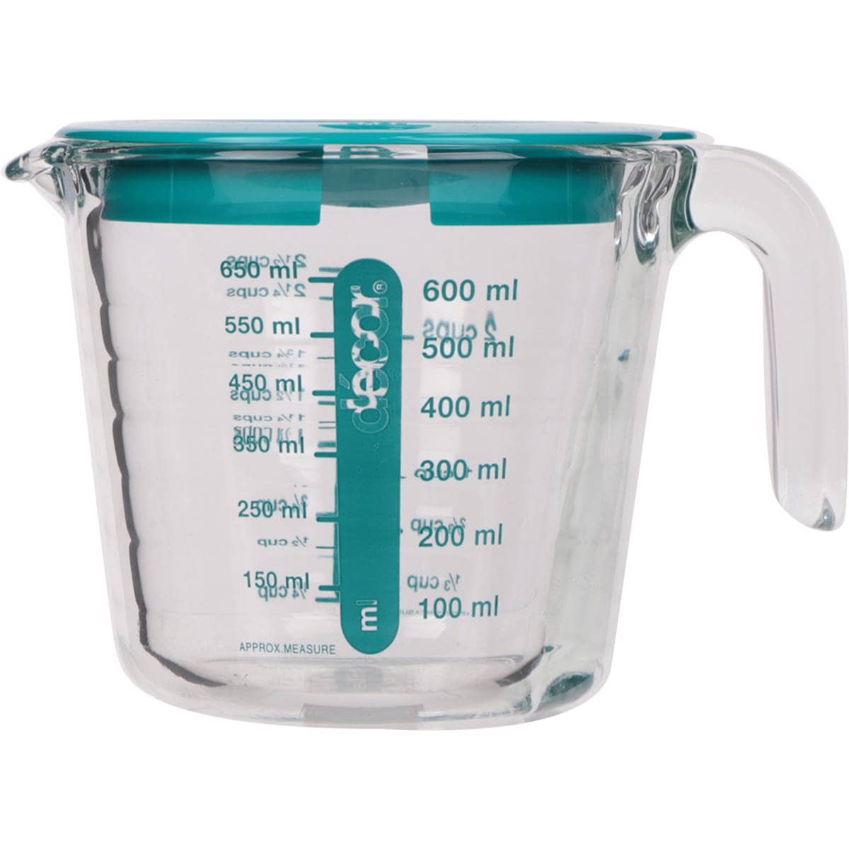Decor Glass Measuring Jug With Lid 650ml | Woolworths