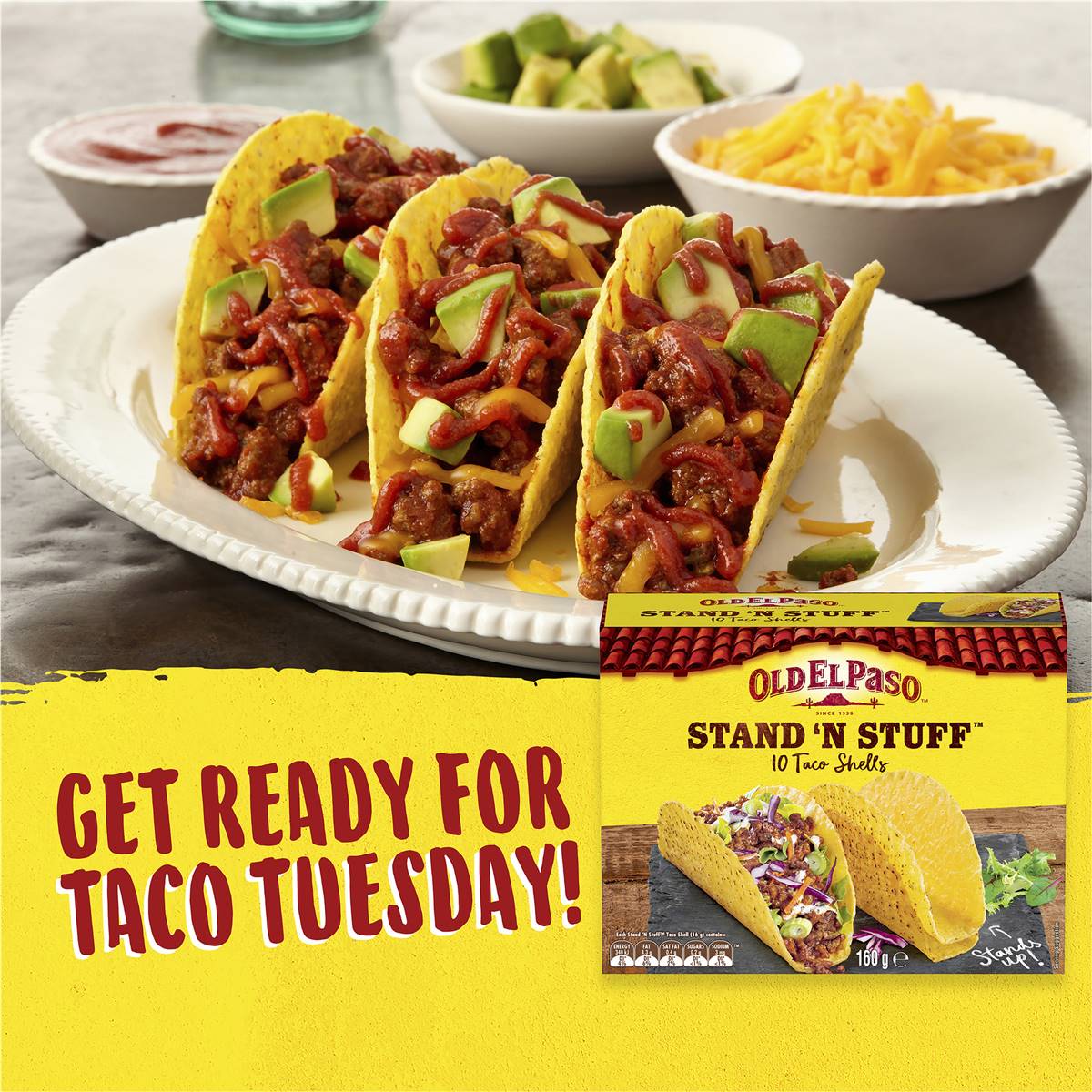 Old El Paso Stand 'n Stuff Taco Shells Taco Shells 10 Pack | Woolworths