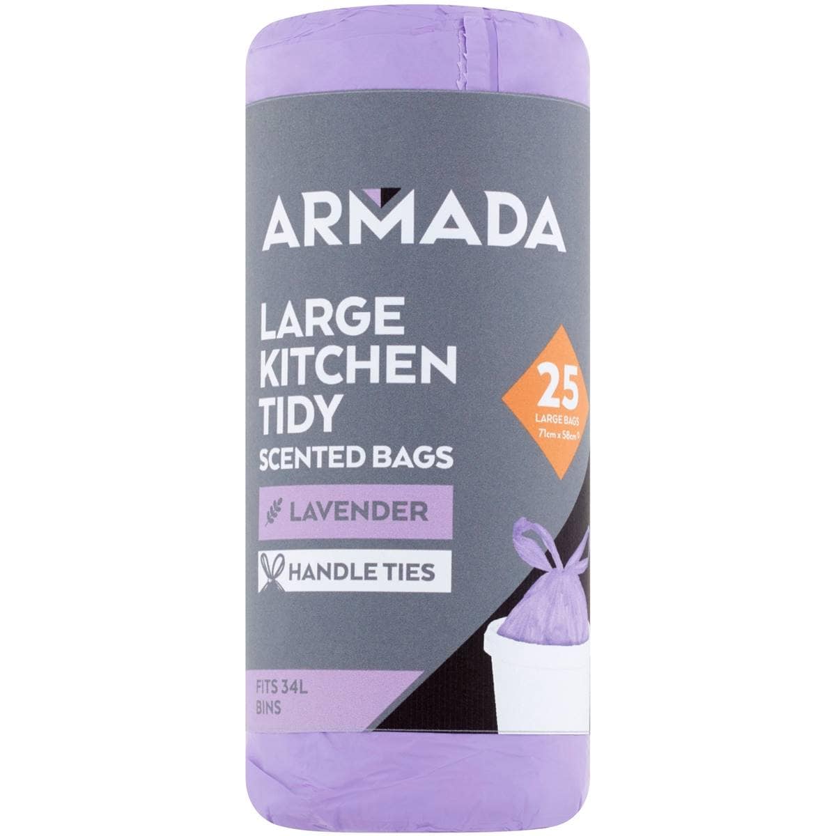 Armada Large Kitchen Tidy Bag Lavender/lemon Scented 25 Pack | Woolworths