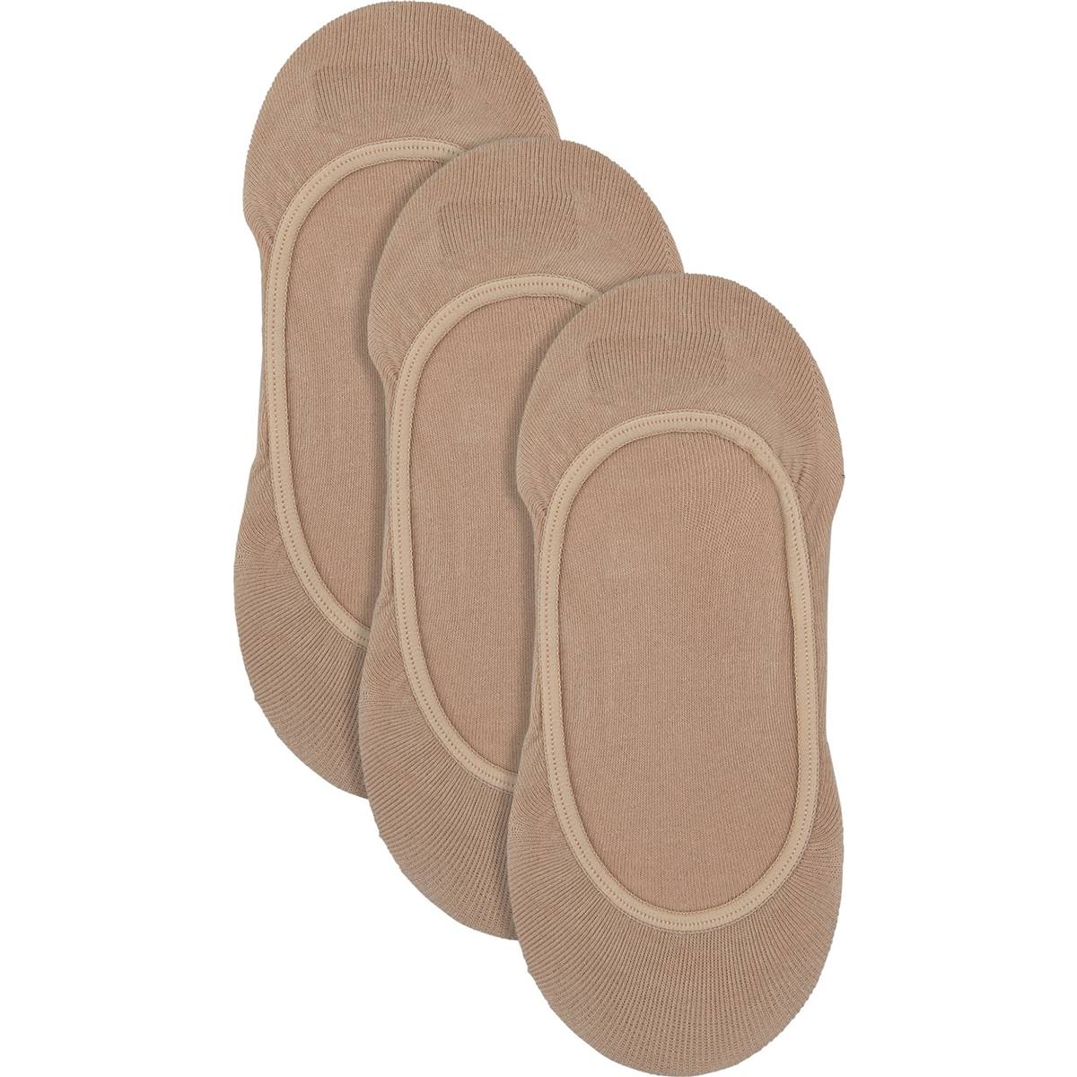 Underworks Ladies Invisible Footlets Nude 9-11 3 Pack | Woolworths