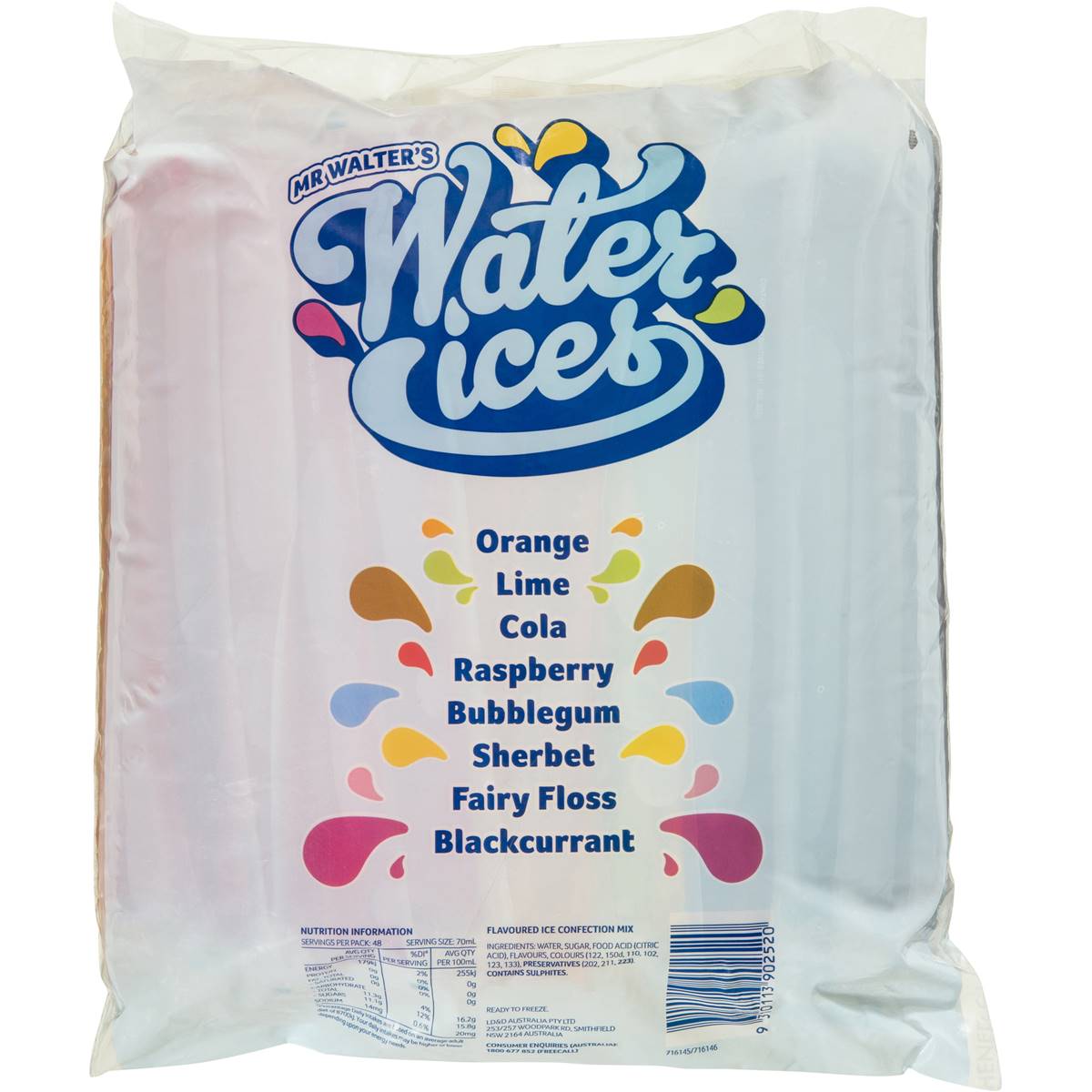 Mr Walters Water Ices Pk 48 | Woolworths