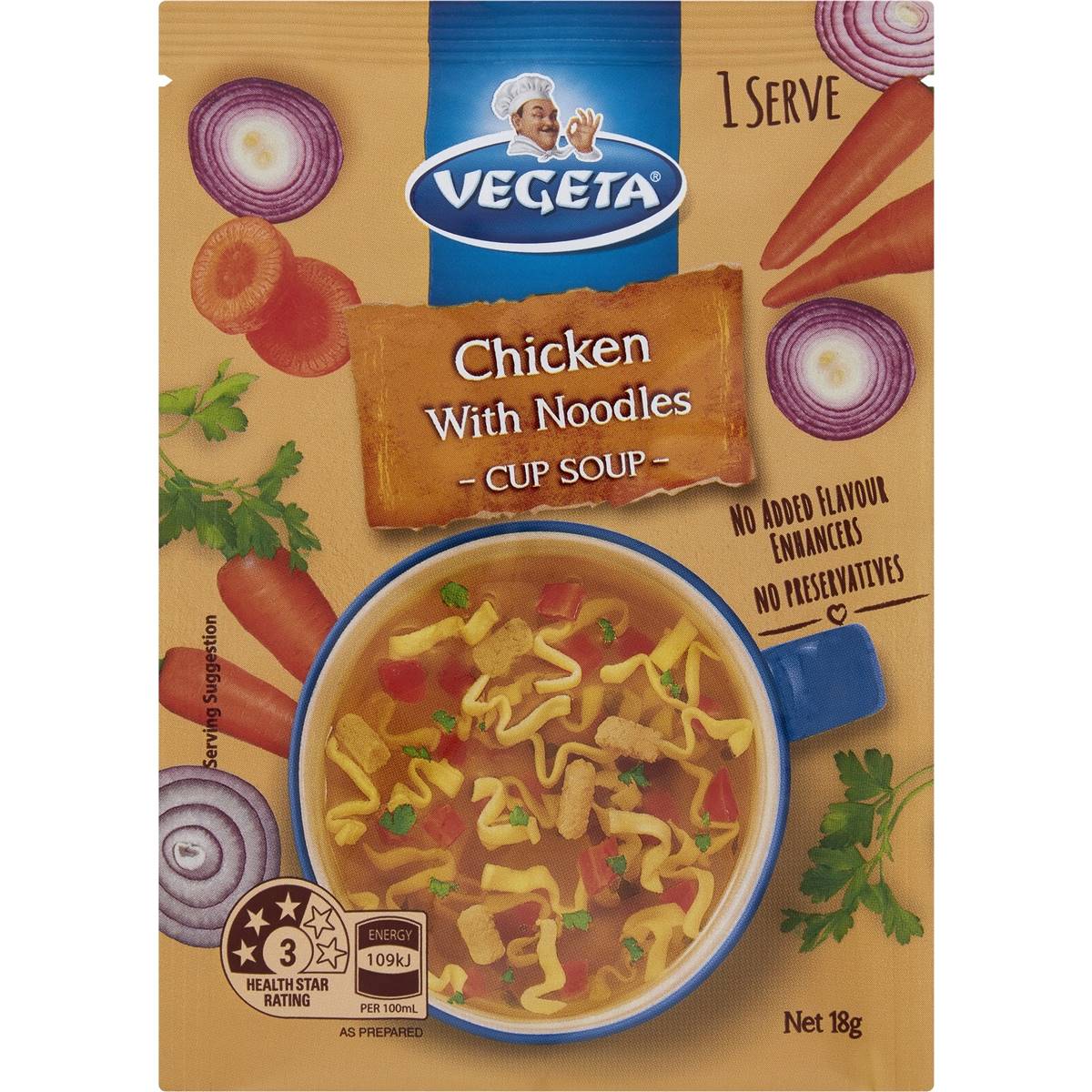 Vegeta Chicken With Noodles Cup Soup 18g | Woolworths