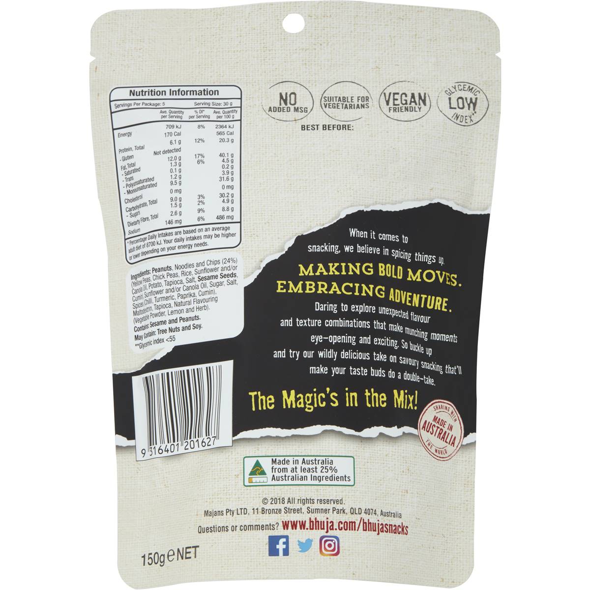 Bhuja Bhuja Mix Hot 150g | Woolworths