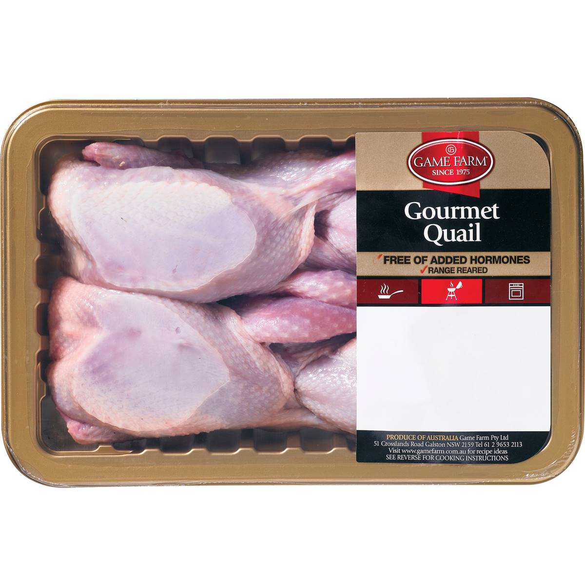 Game Farm Gourmet Whole Quail 4 Pack | Woolworths