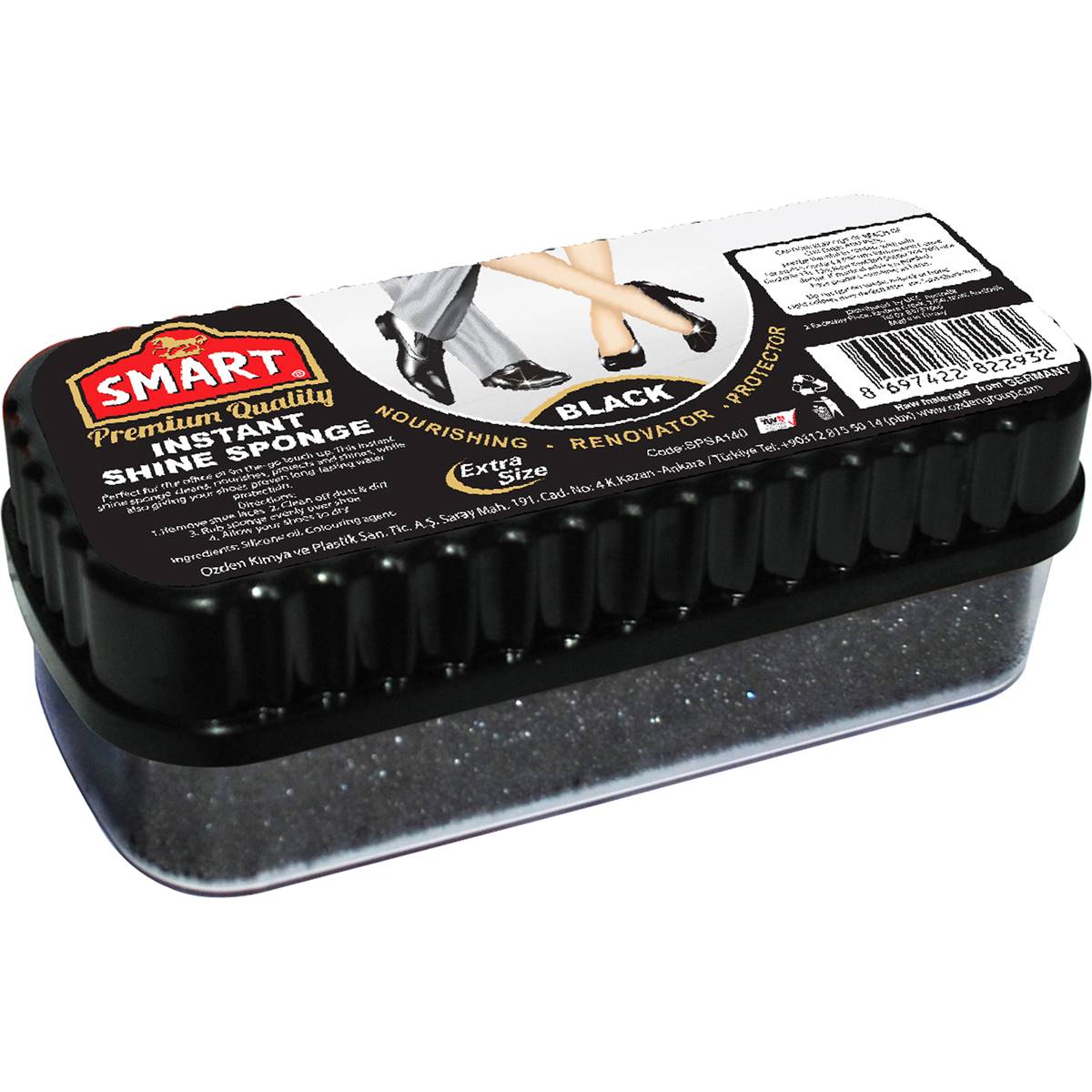 Smart Premium Instant Shine Sponge Black 5ml | Woolworths