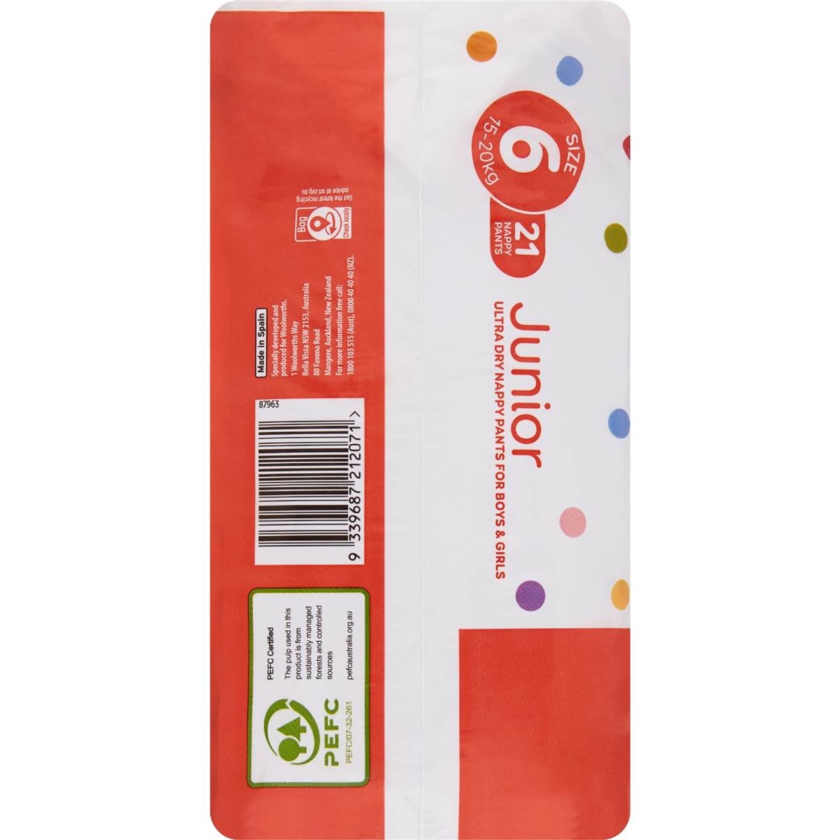 Little One's Nappy Pants Junior 15-20 Kg 21 Pack | Woolworths