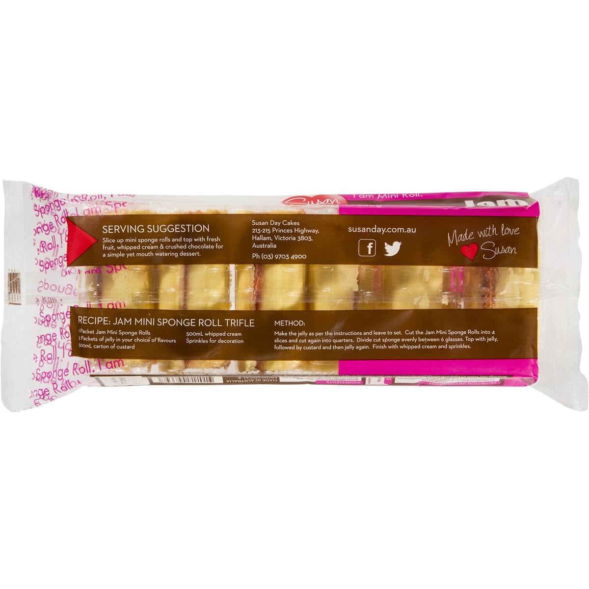 Susan Day Mini Jam Rolls 6 Pack | Woolworths