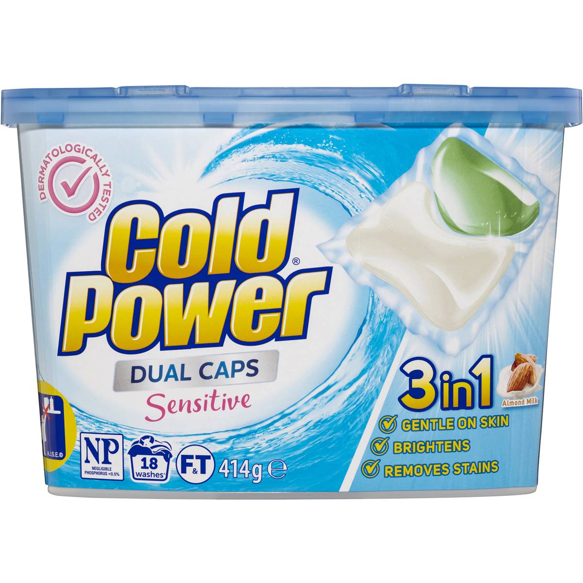 Cold Power Sensitive Front & Top Liquid Capsules 18 Pack | Woolworths