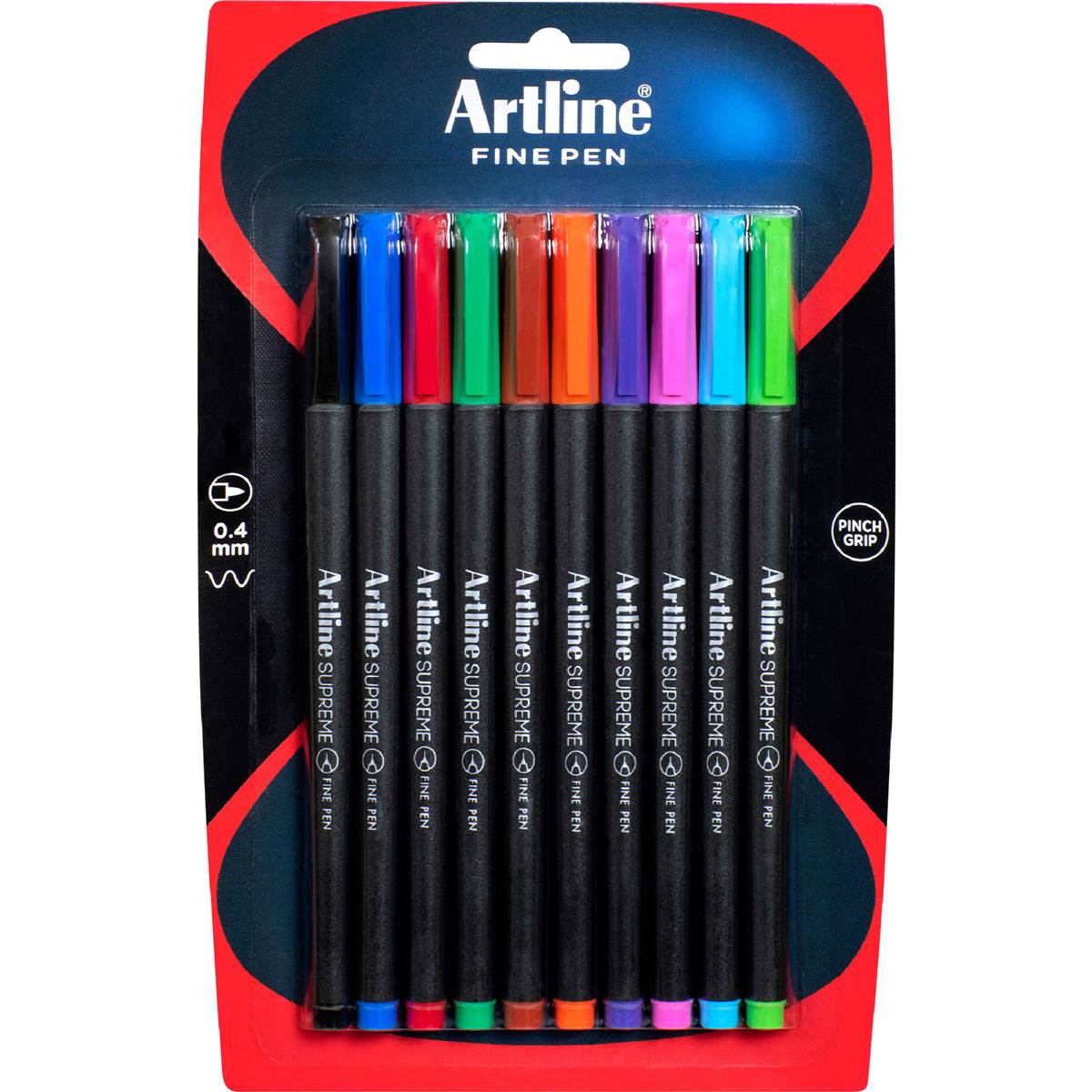 Artline Supreme Fineline Pen Assorted 10 Pack | Woolworths