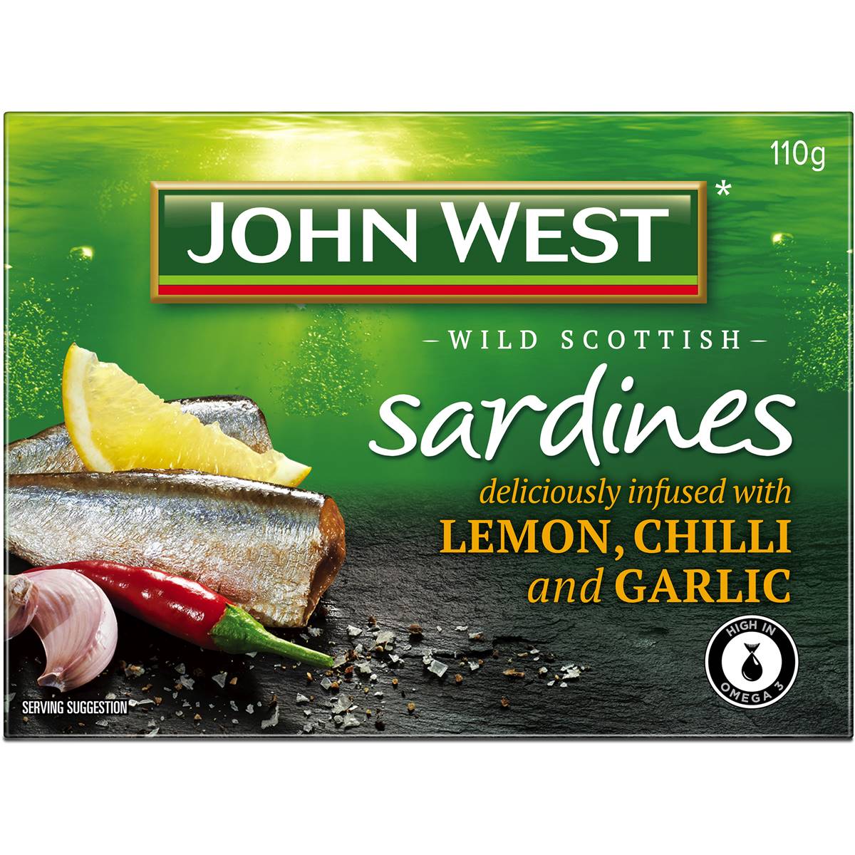 John West Wild Brisling Sardines With Lemon Garlic & Chilli 110g ...