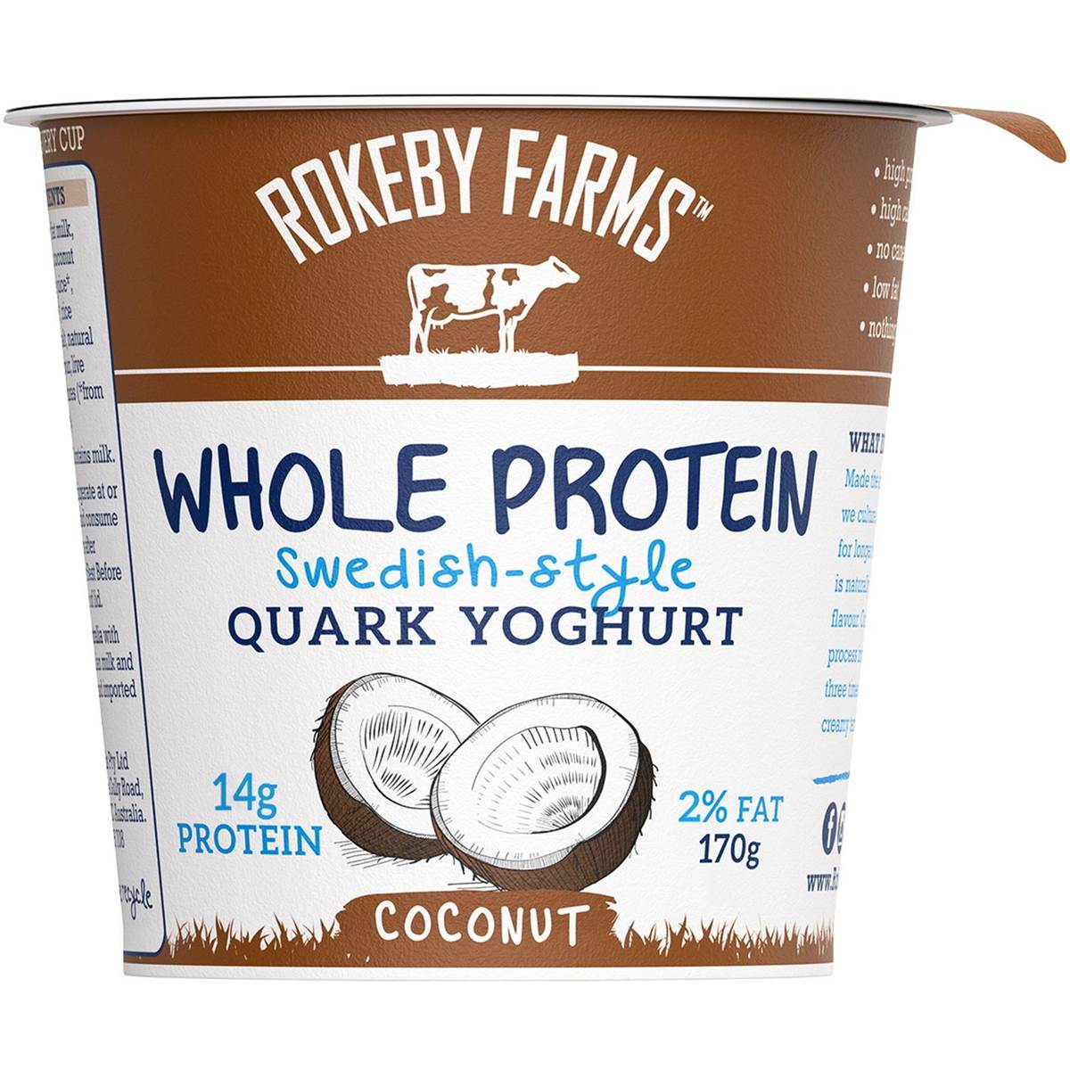 Rokeby Farms Swedish Style Quark Coconut Yoghurt 170g | Woolworths