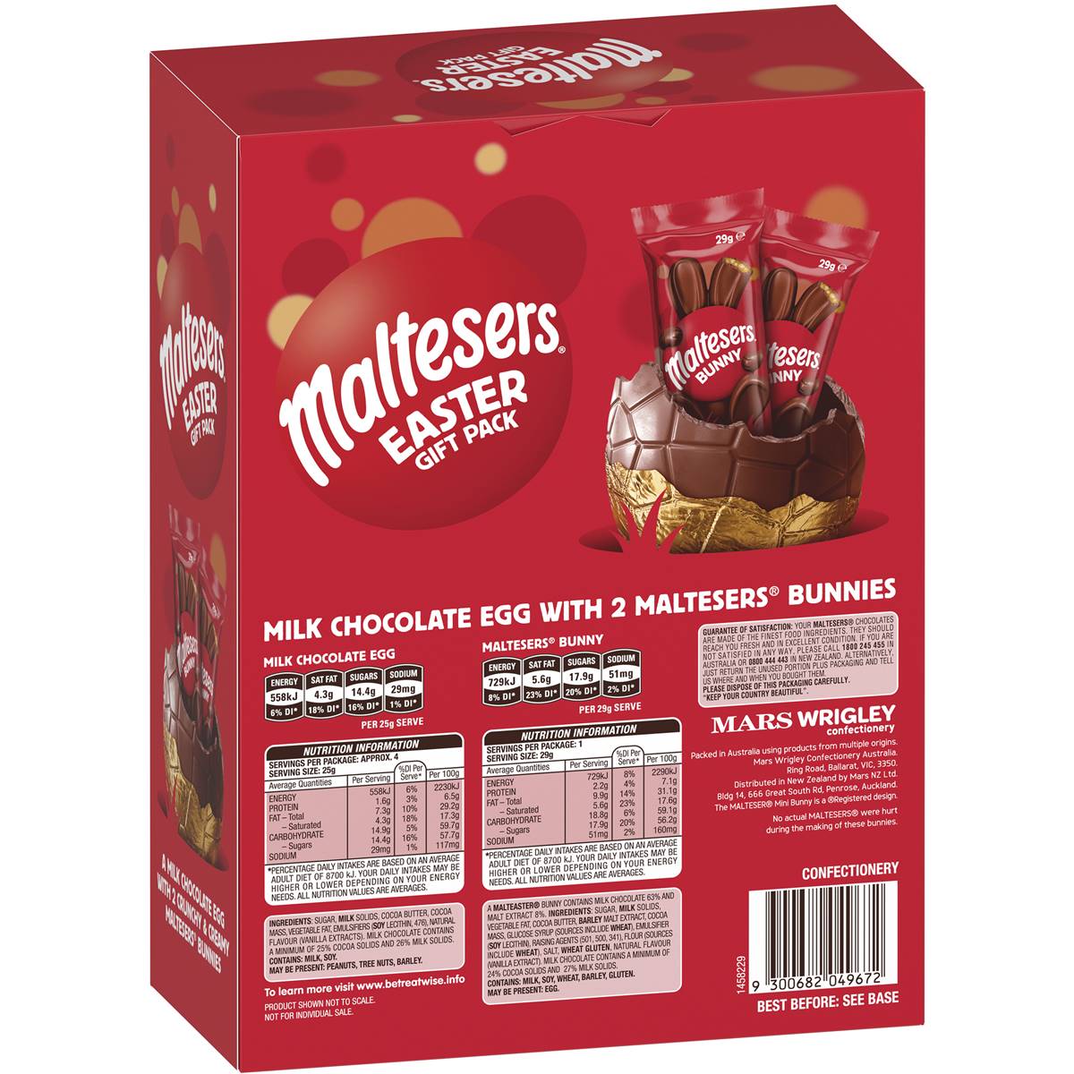Maltesers Milk Chocolate Easter Egg With Bunnies Casket 148g | Woolworths