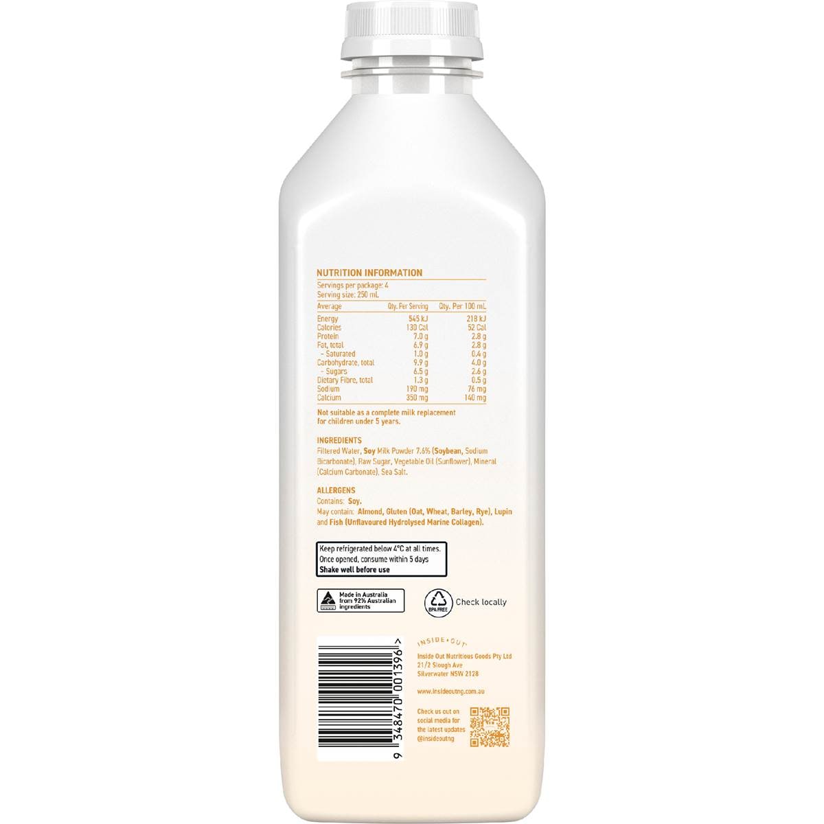 J*st Milk Soy Milk 1l | Woolworths